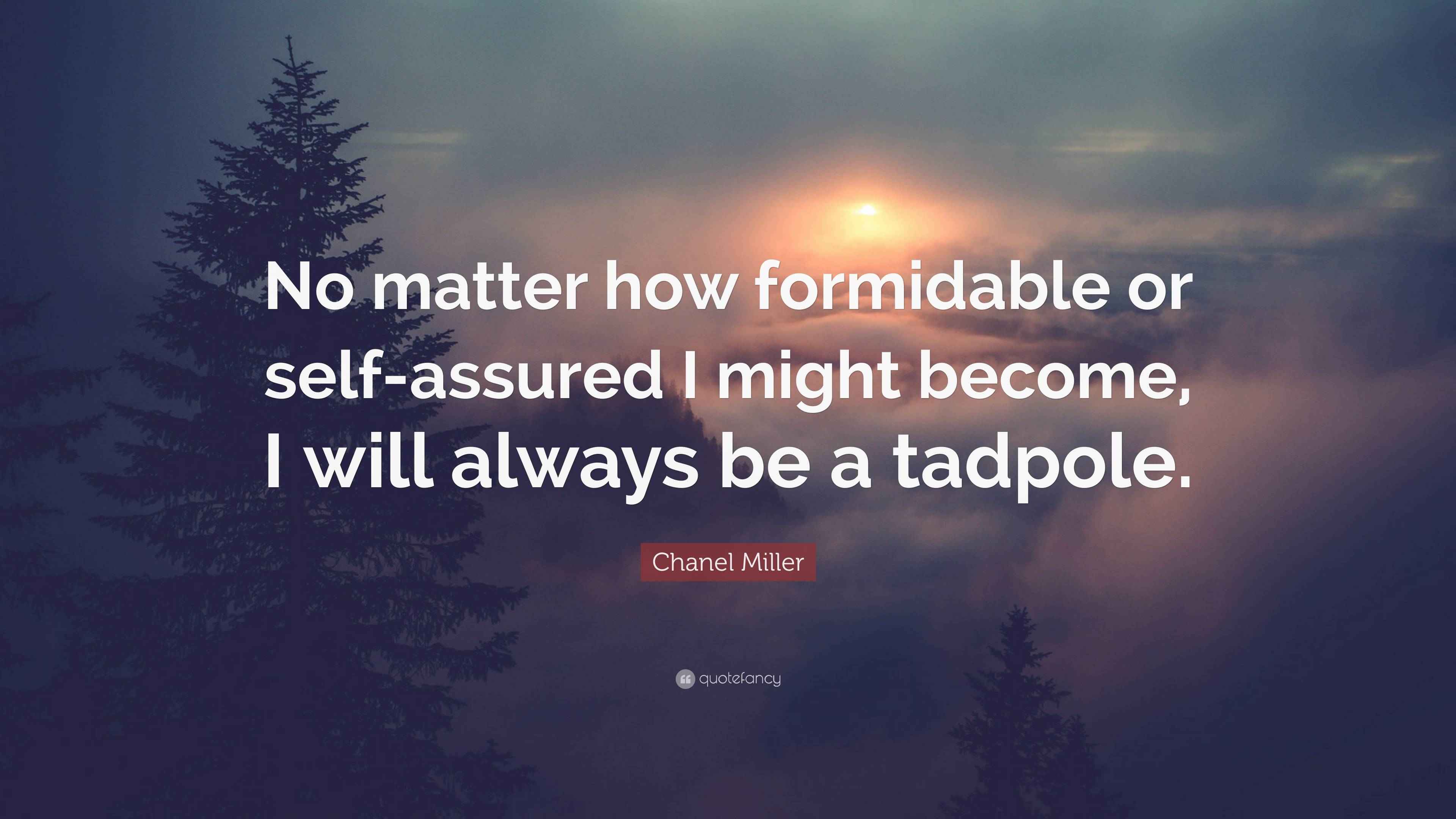 Chanel Miller Quote: “No matter how formidable or self-assured I might ...
