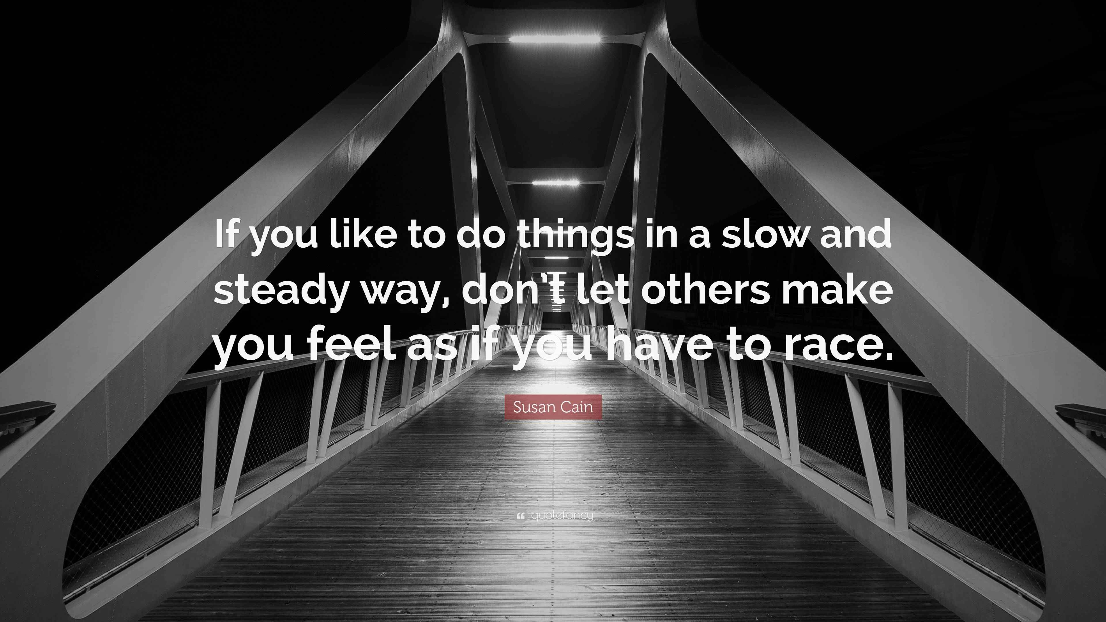 Susan Cain Quote: “If you like to do things in a slow and steady way ...