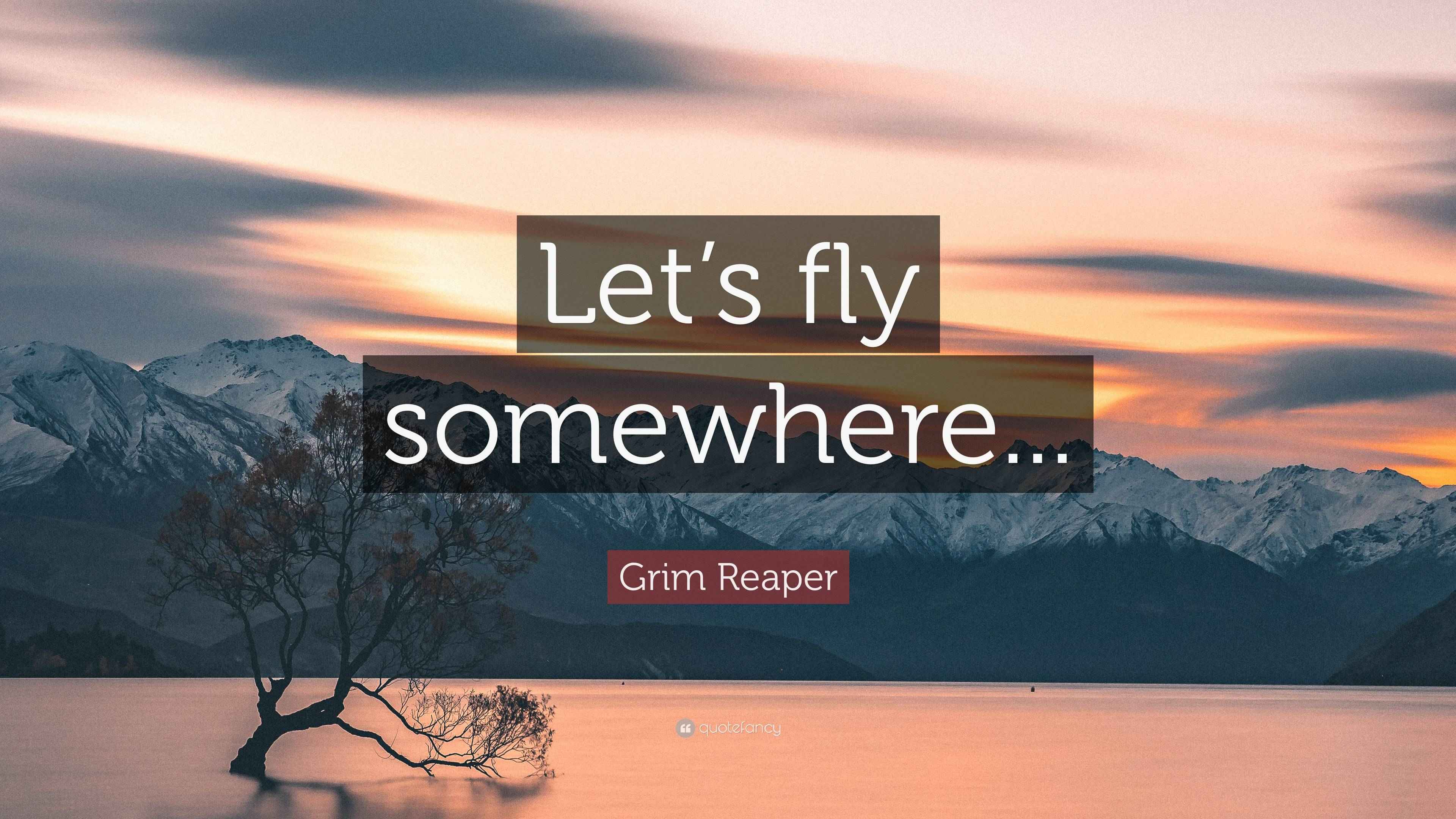 Grim Reaper Quote: “Let’s fly somewhere...”