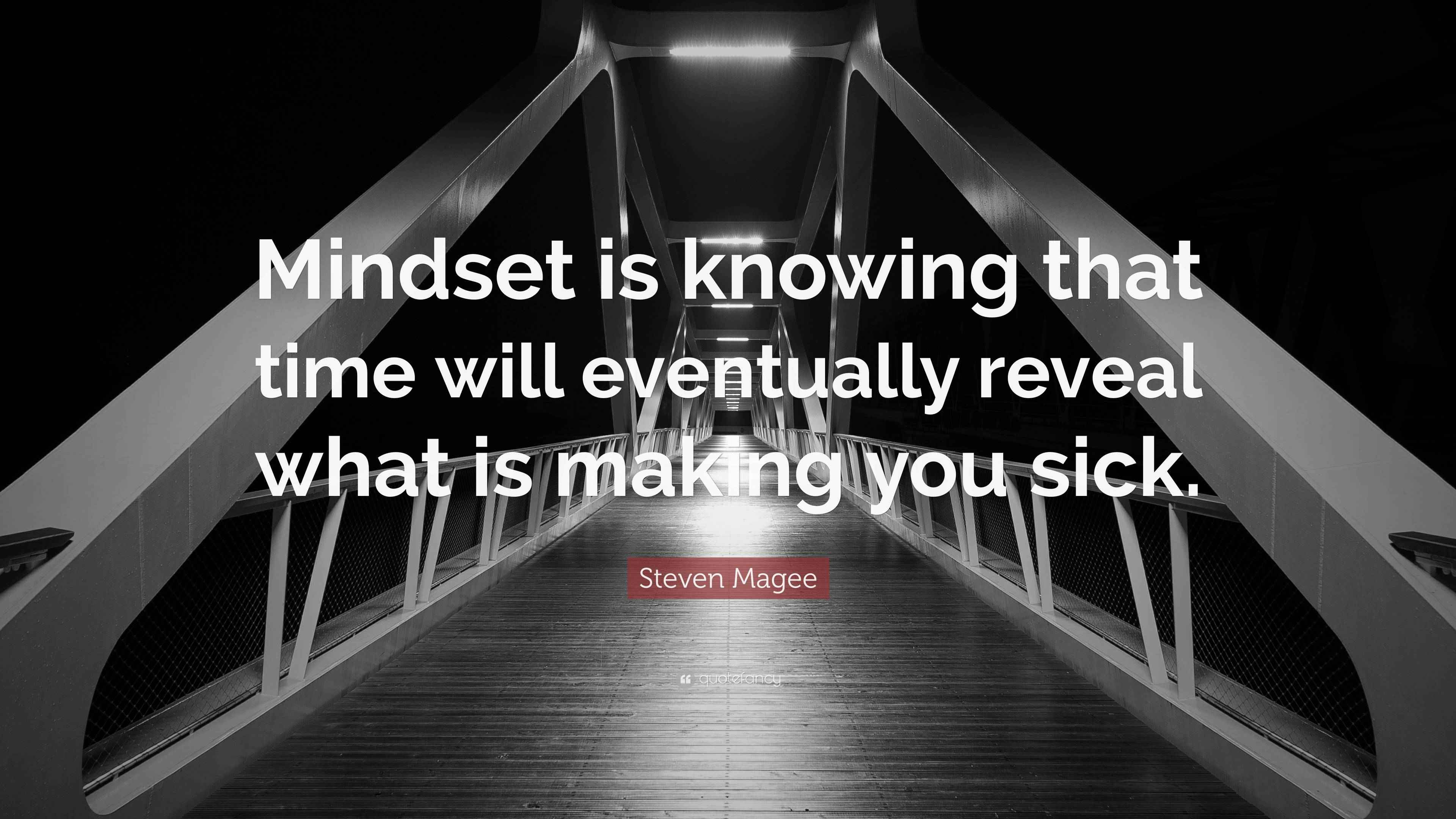 Steven Magee Quote: “Mindset is knowing that time will eventually ...