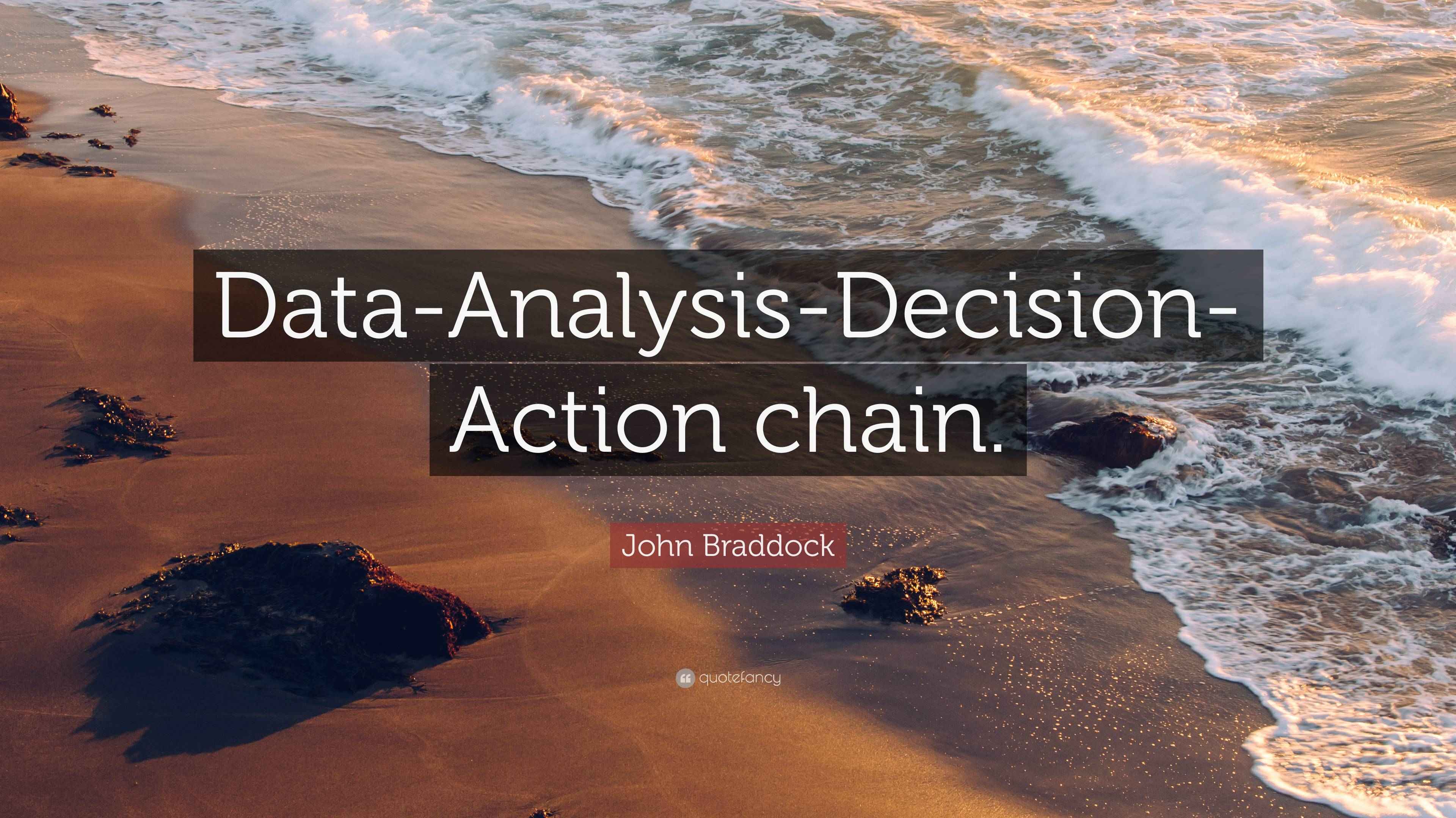 John Braddock Quote: “Data-Analysis-Decision-Action chain.”