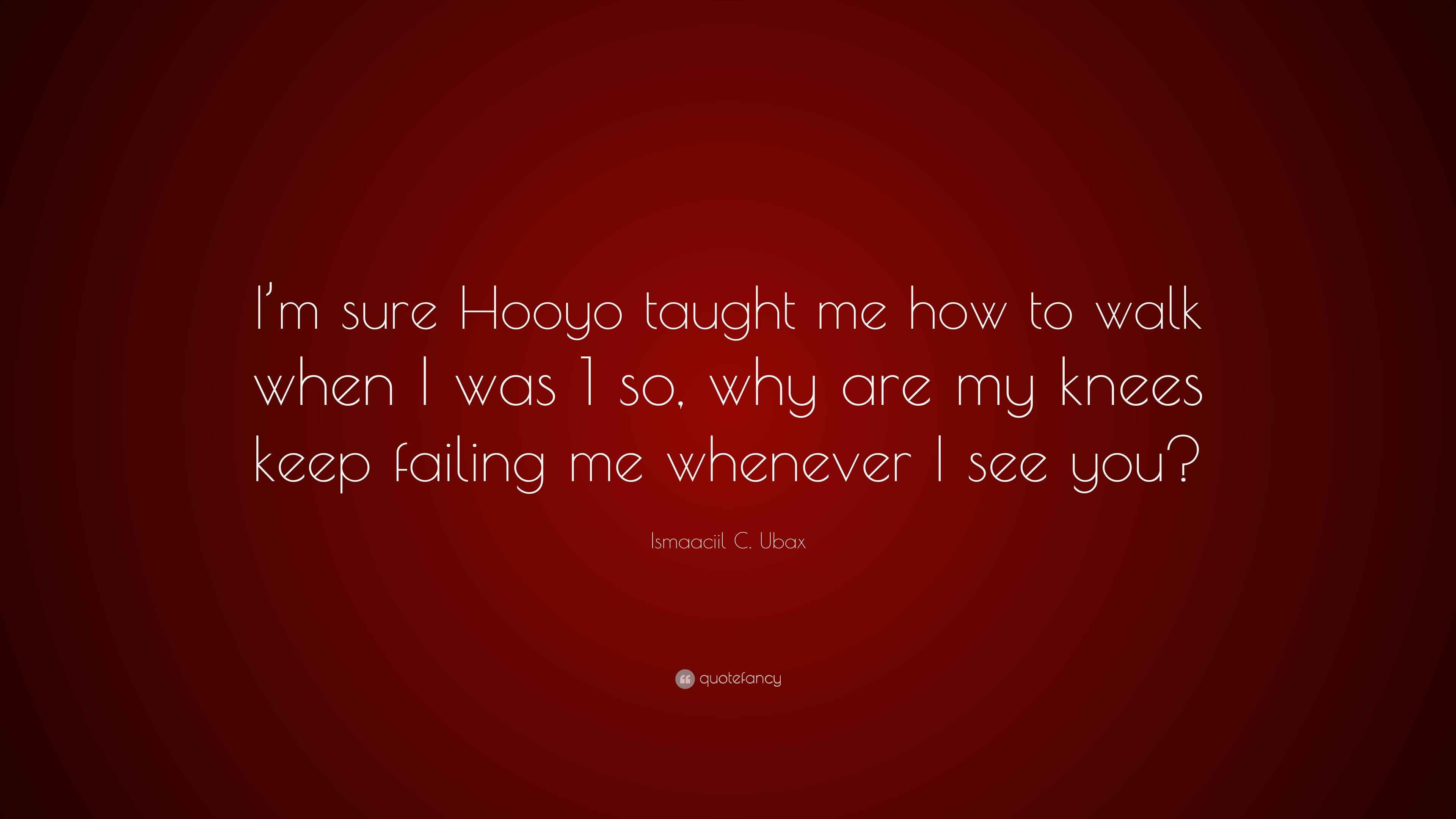 Ismaaciil C. Ubax Quote: “I’m sure Hooyo taught me how to walk when I ...
