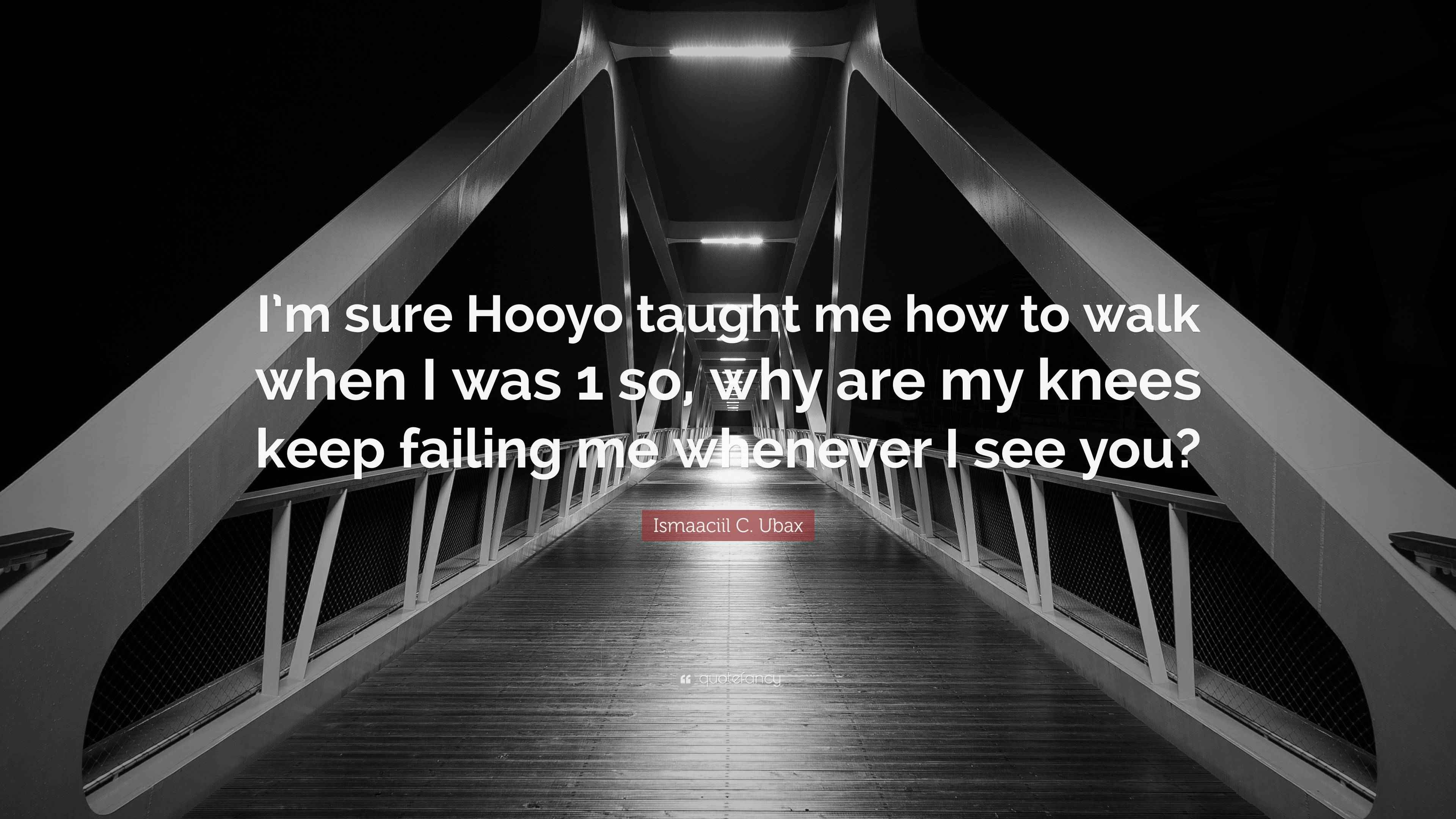 Ismaaciil C. Ubax Quote: “I’m sure Hooyo taught me how to walk when I ...