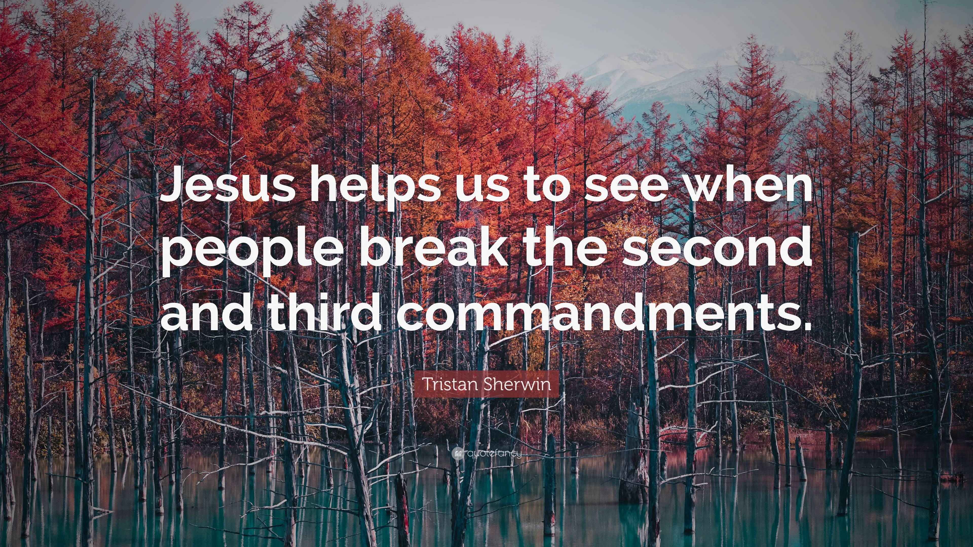 Tristan Sherwin Quote: “Jesus helps us to see when people break the ...