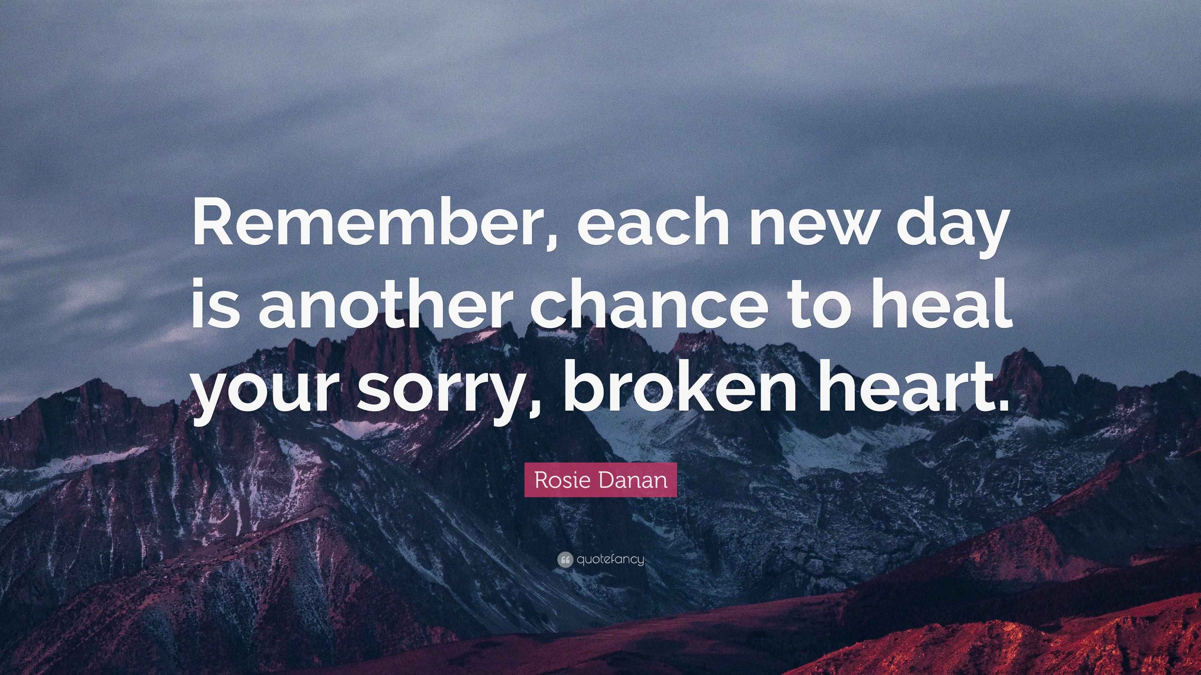 Rosie Danan Quote: “Remember, each new day is another chance to heal ...