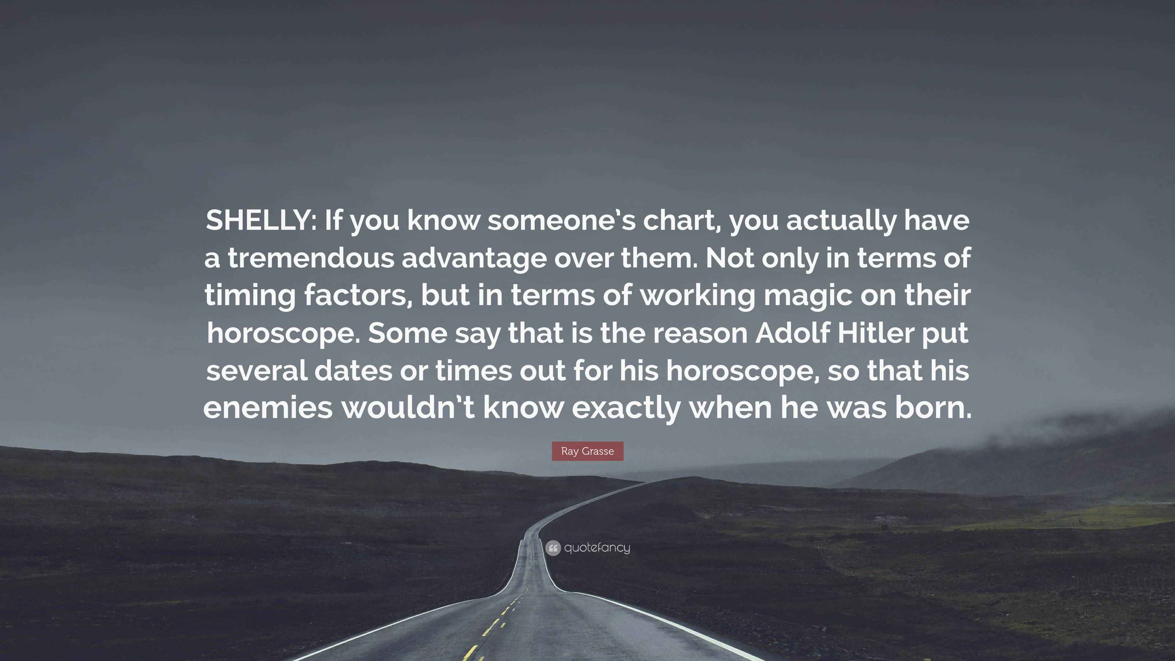 Ray Grasse Quote: “SHELLY: If you know someone’s chart, you actually ...