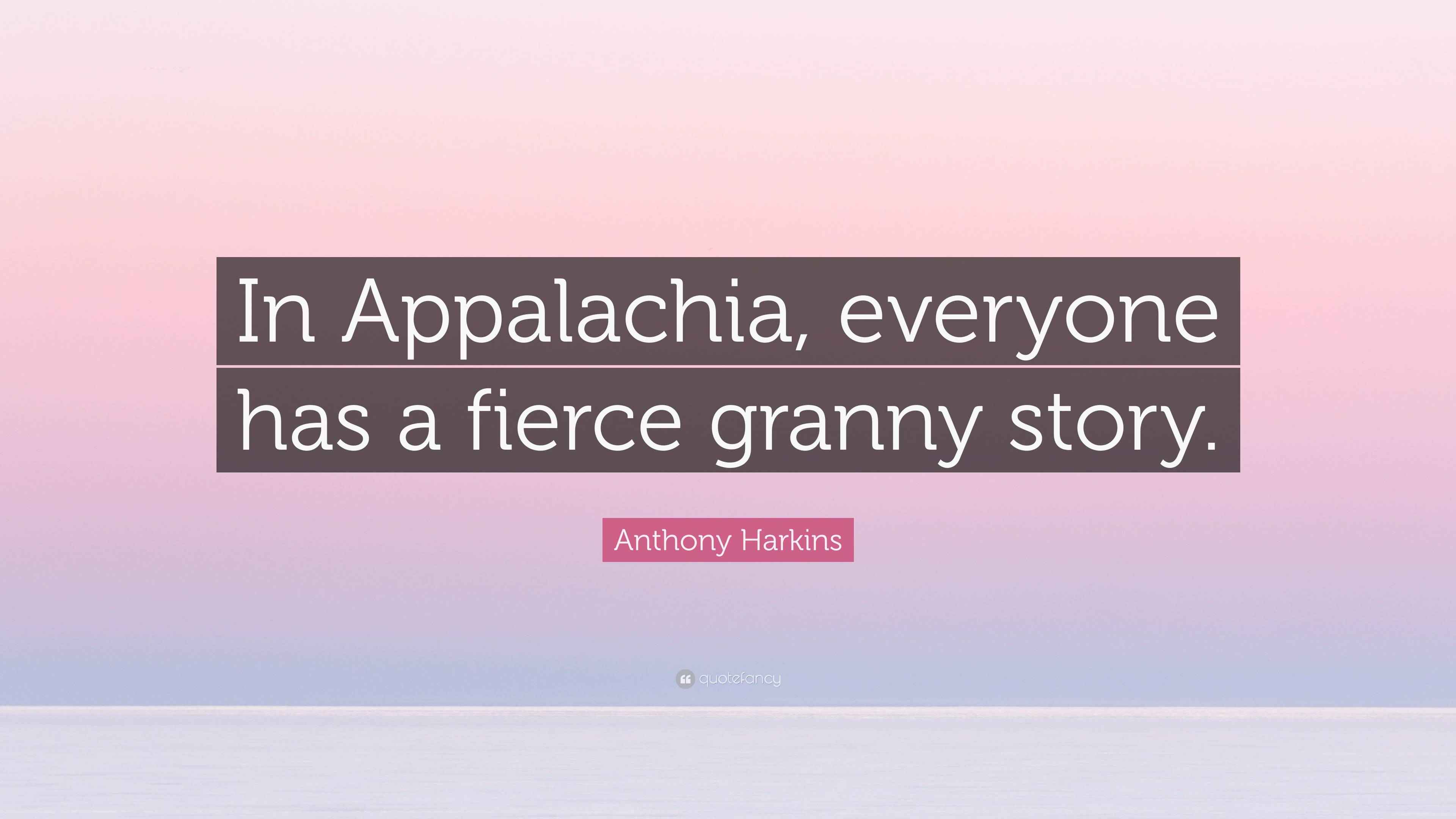 Anthony Harkins Quote: “In Appalachia, everyone has a fierce granny story.”