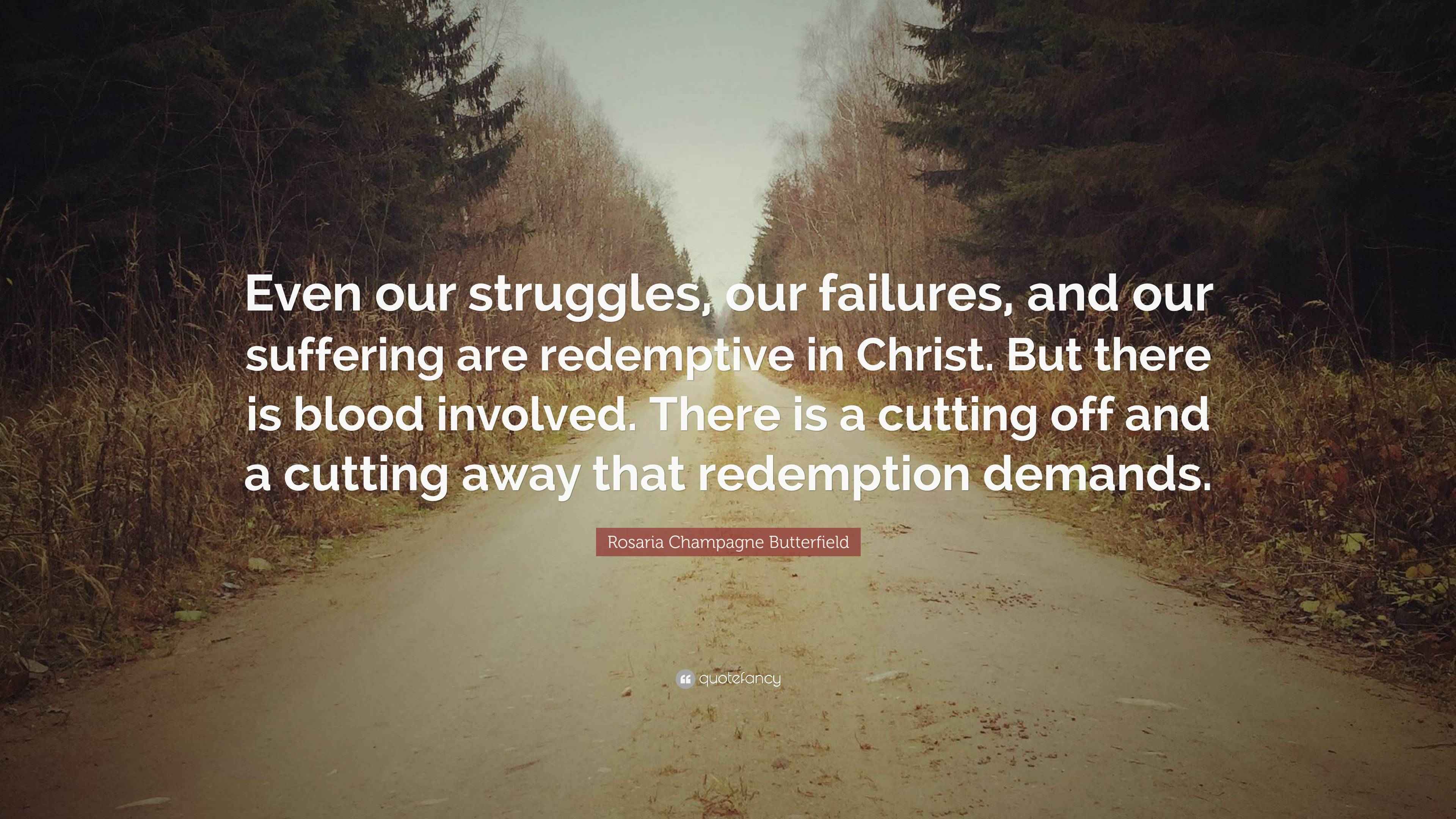 Rosaria Champagne Butterfield Quote: “Even our struggles, our failures ...