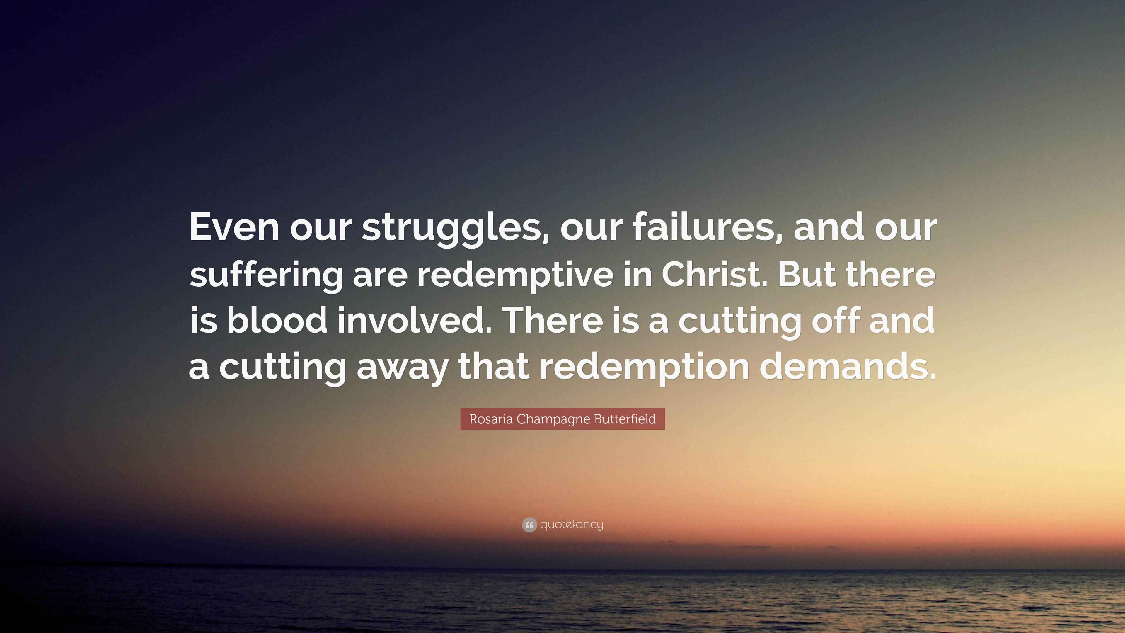 Rosaria Champagne Butterfield Quote: “Even our struggles, our failures ...