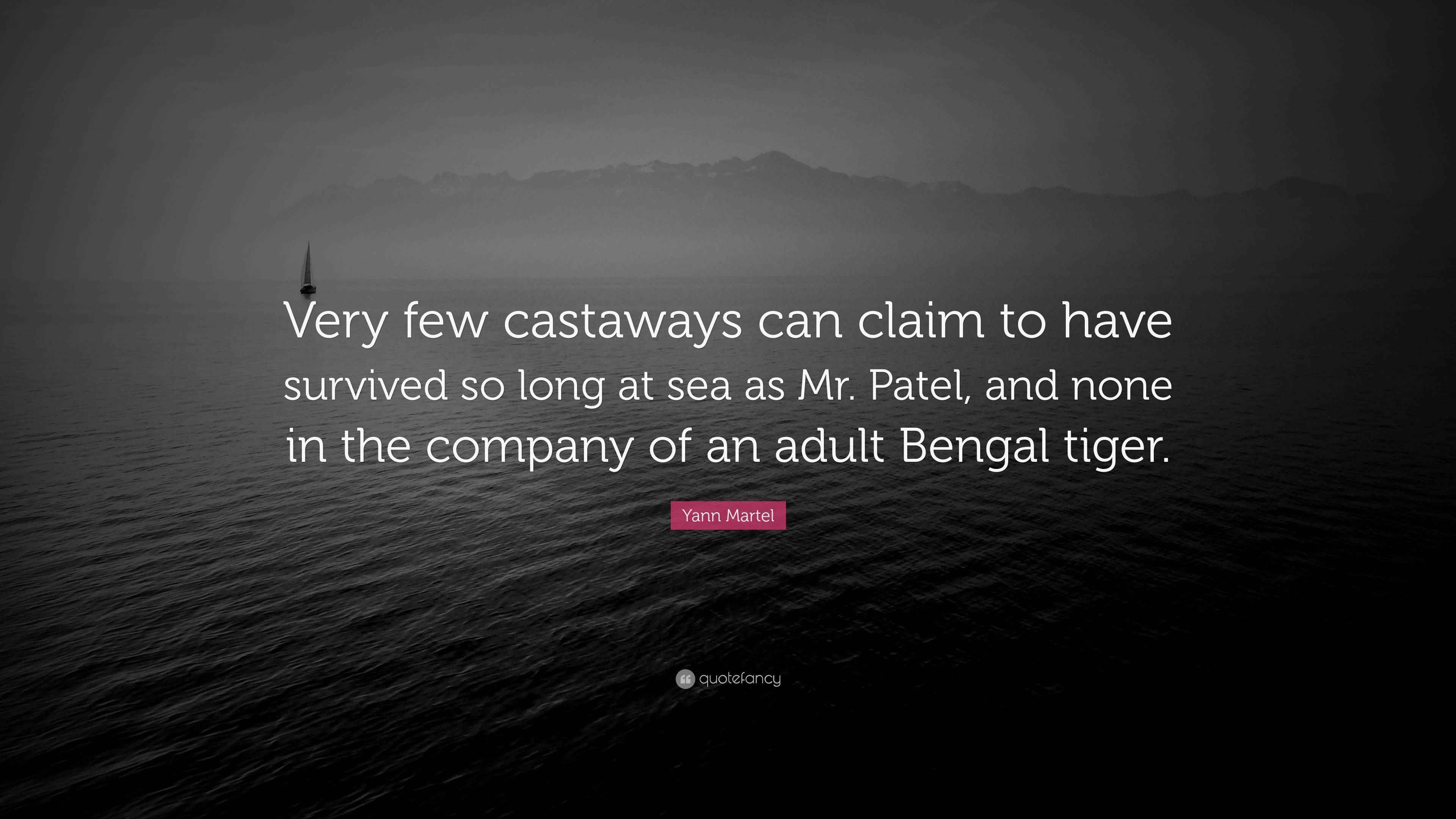 Yann Martel Quote: “Very few castaways can claim to have survived so ...