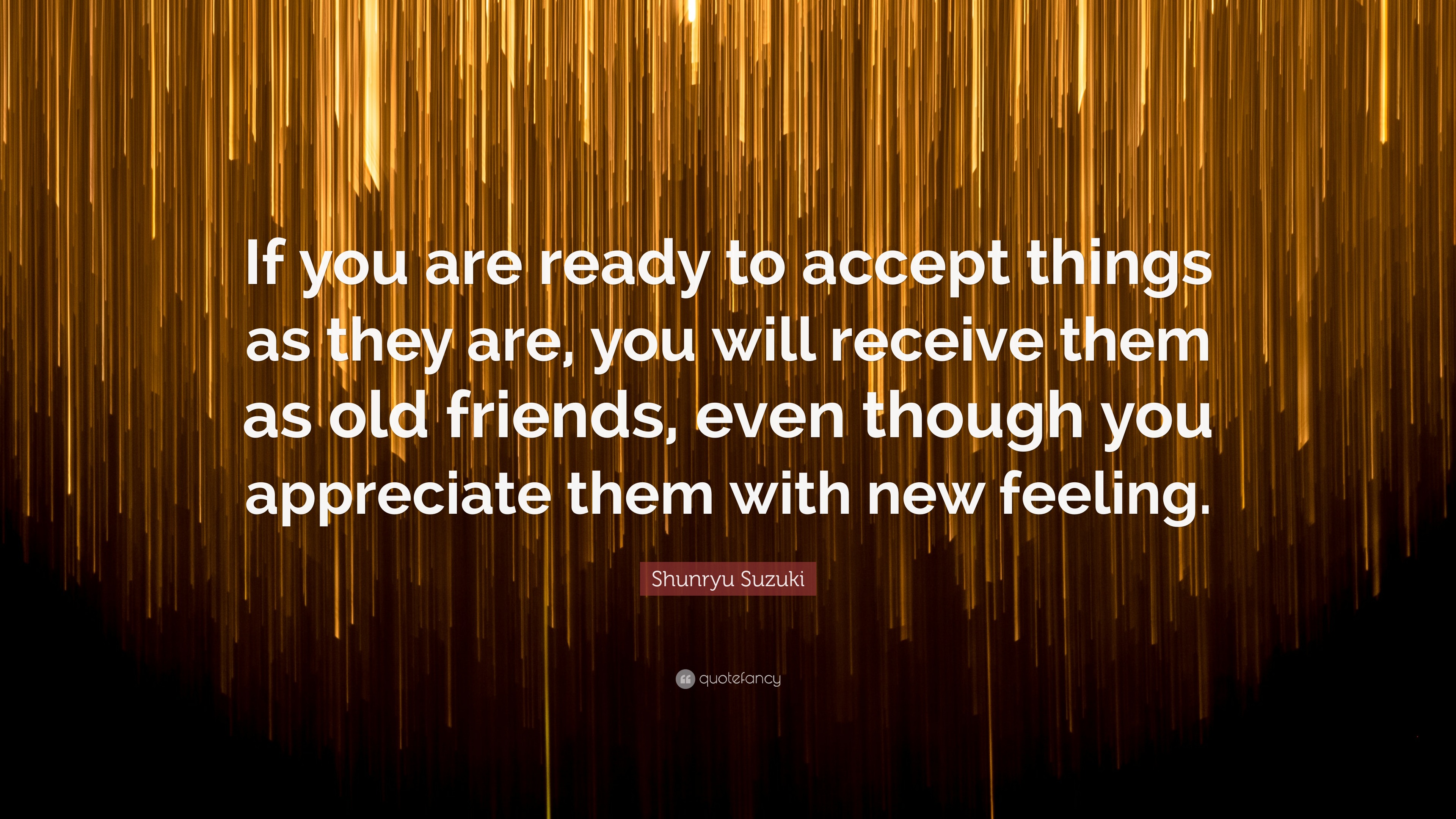 Shunryu Suzuki Quote: “If you are ready to accept things as they are ...