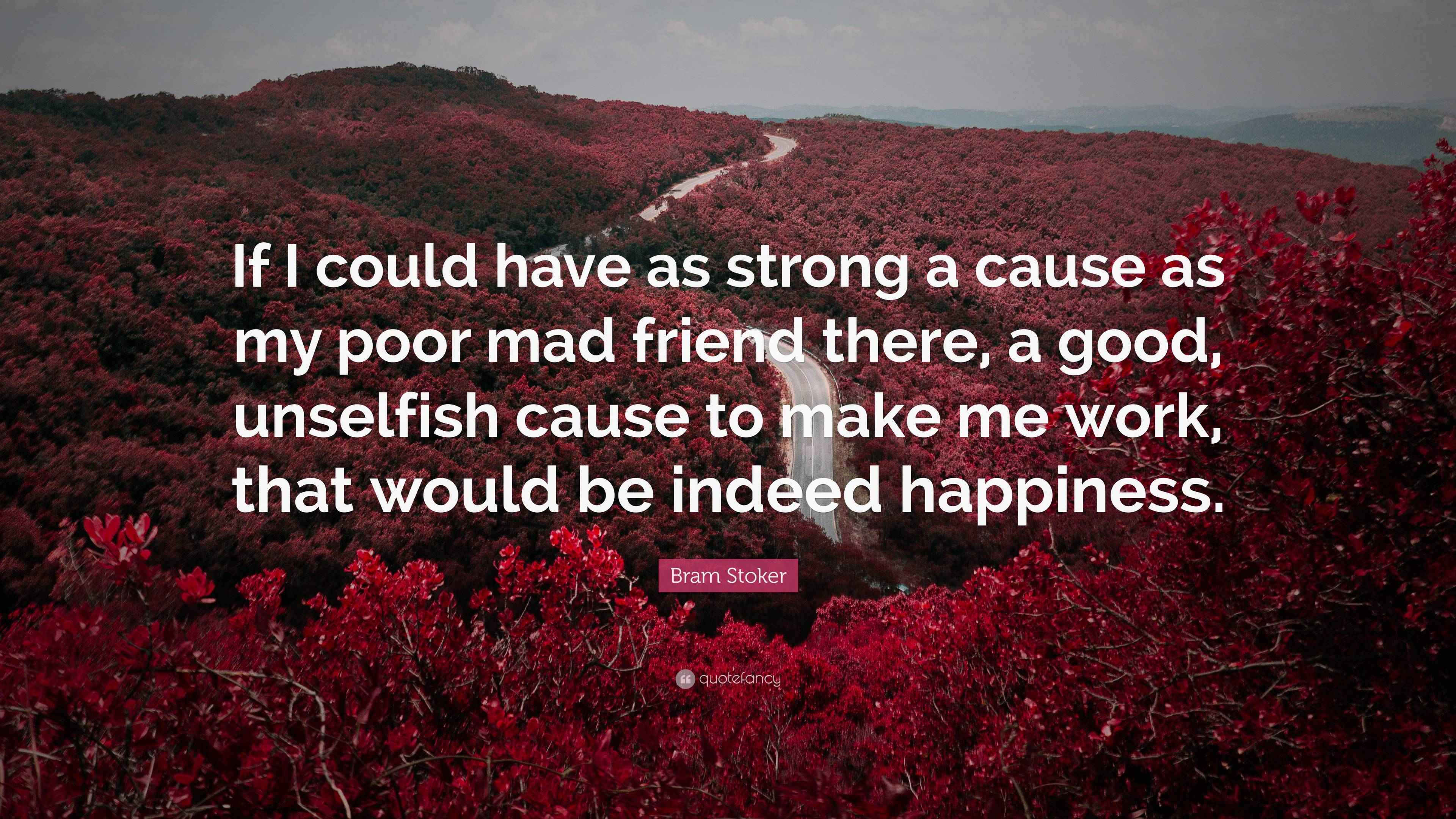 Bram Stoker Quote: “If I could have as strong a cause as my poor mad ...