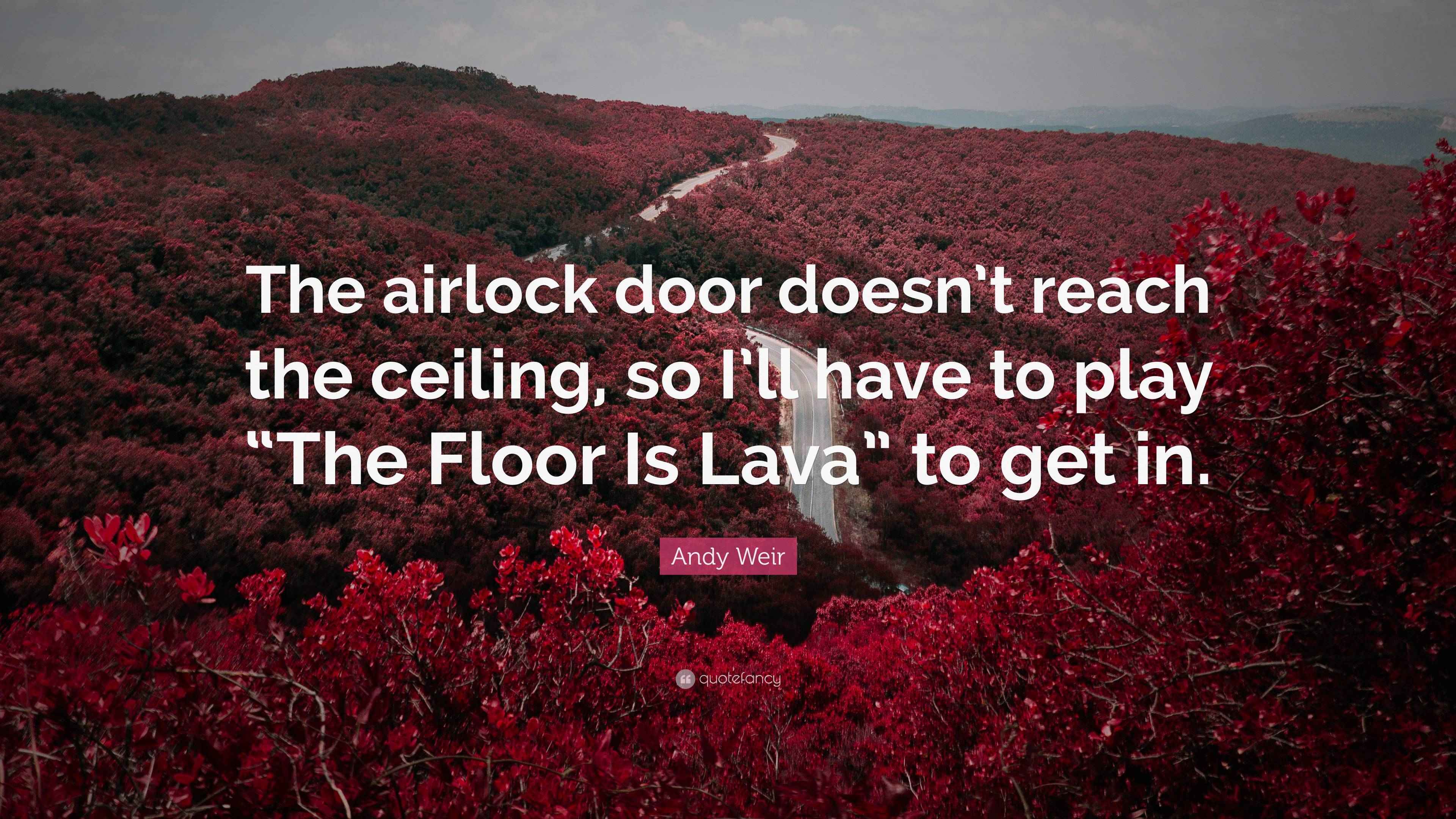 Andy Weir Quote: “The airlock door doesn’t reach the ceiling, so I’ll ...
