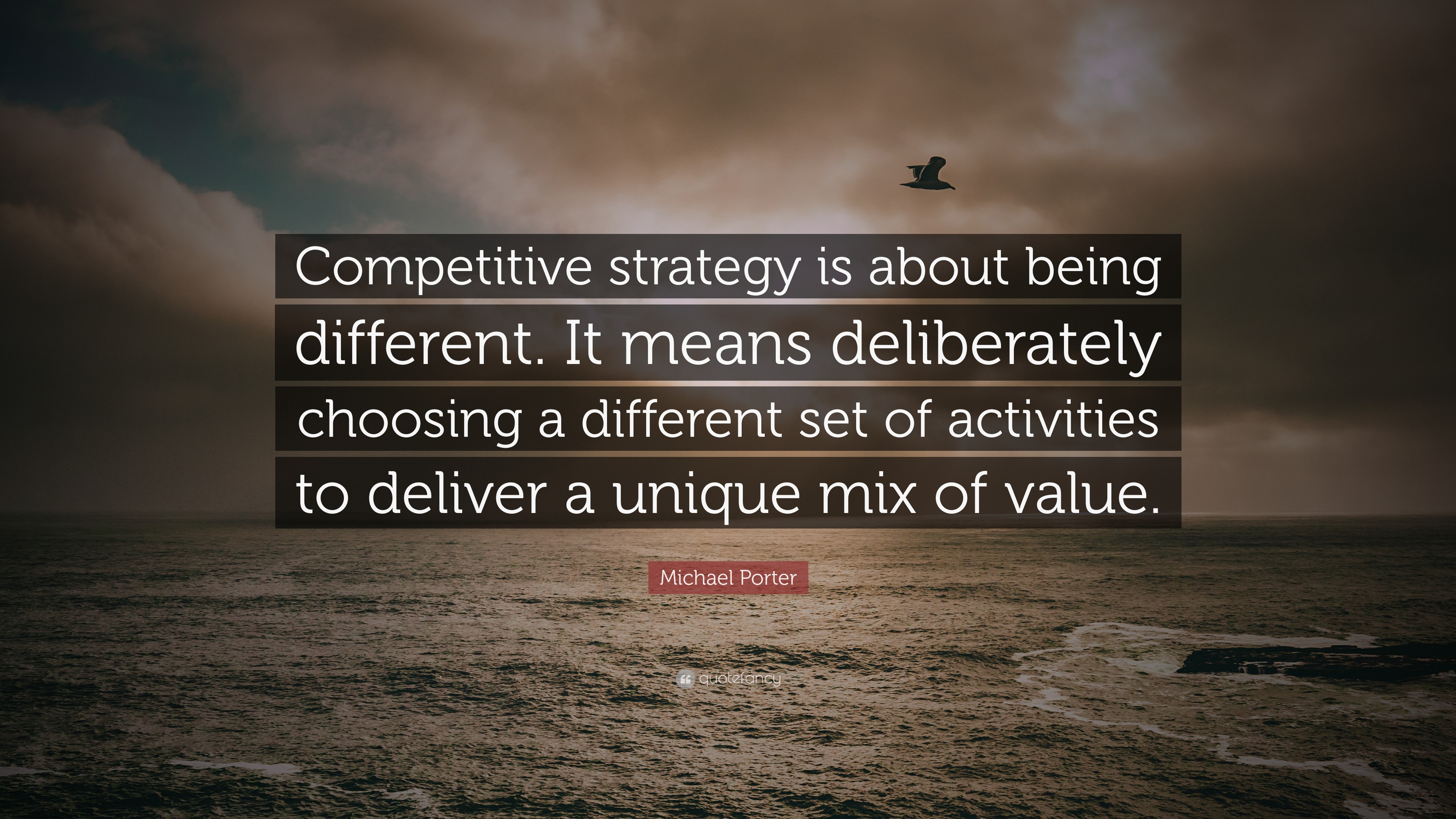 Michael Porter Quote: “Competitive strategy is about being different ...