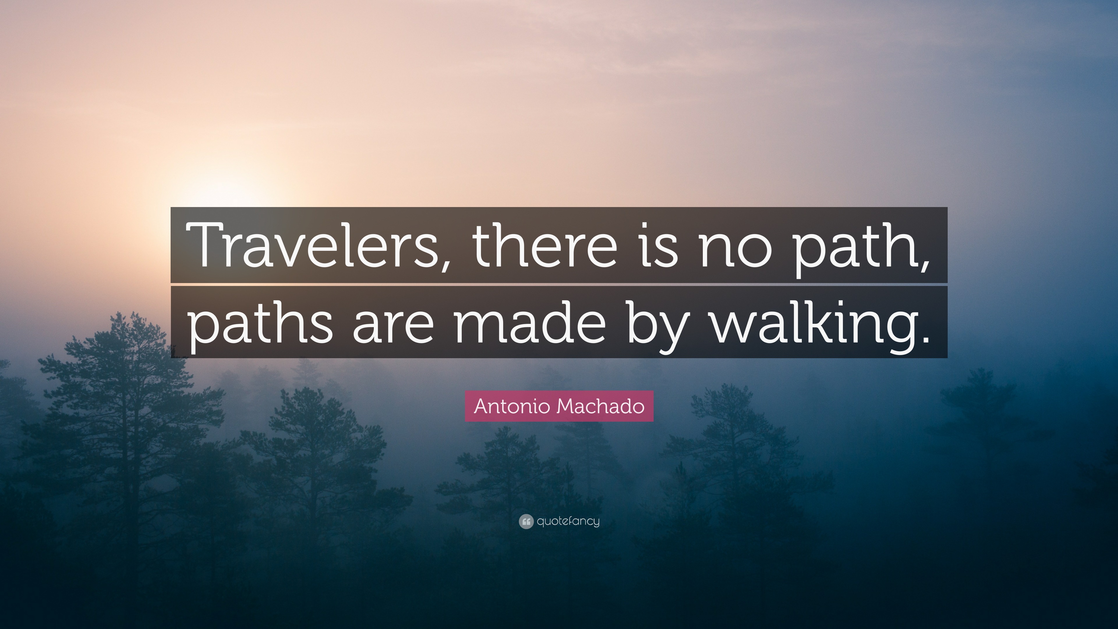 Antonio Machado Quote: “Travelers, there is no path, paths are made by ...
