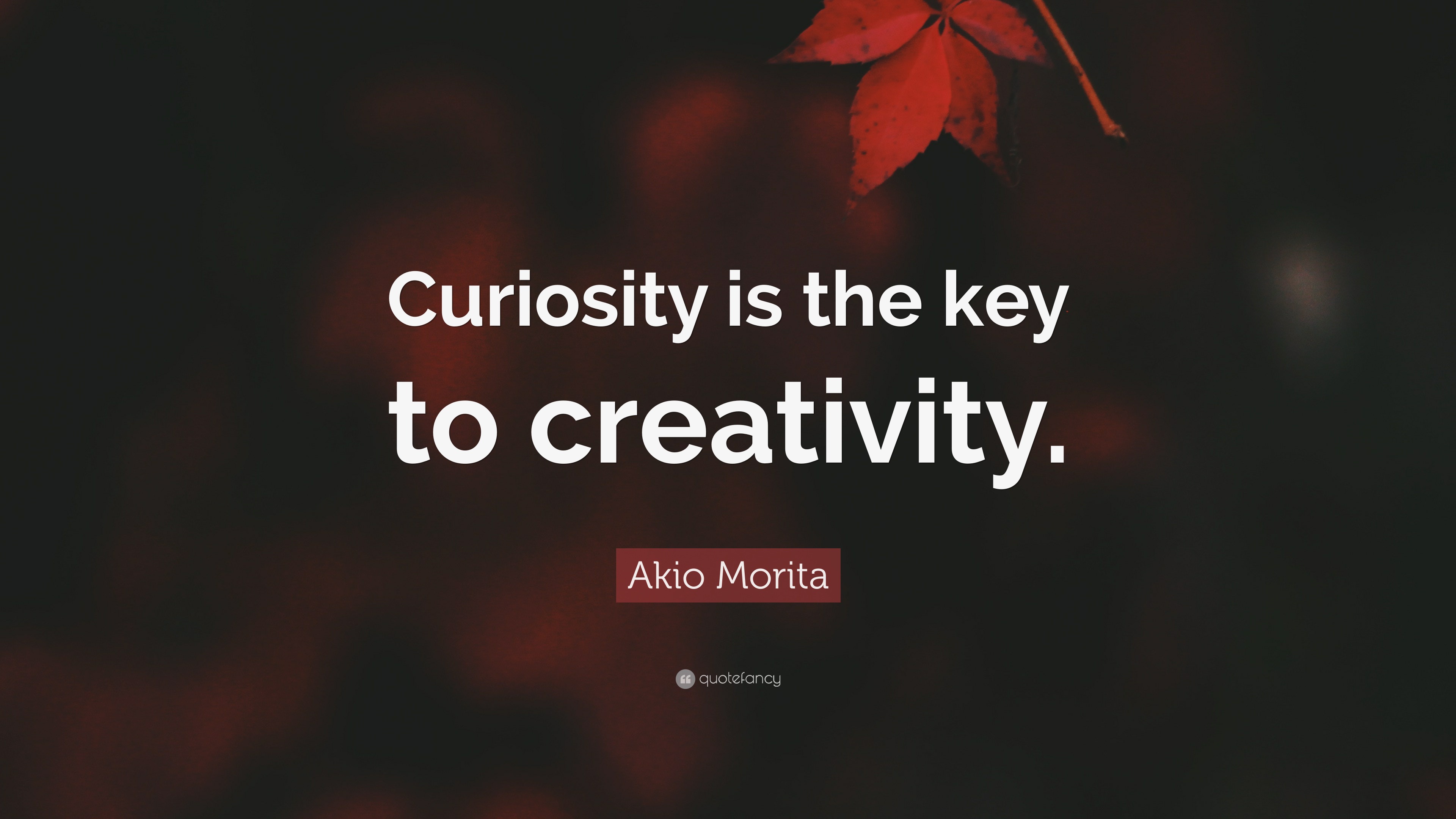 Akio Morita Quote: “Curiosity is the key to creativity.”