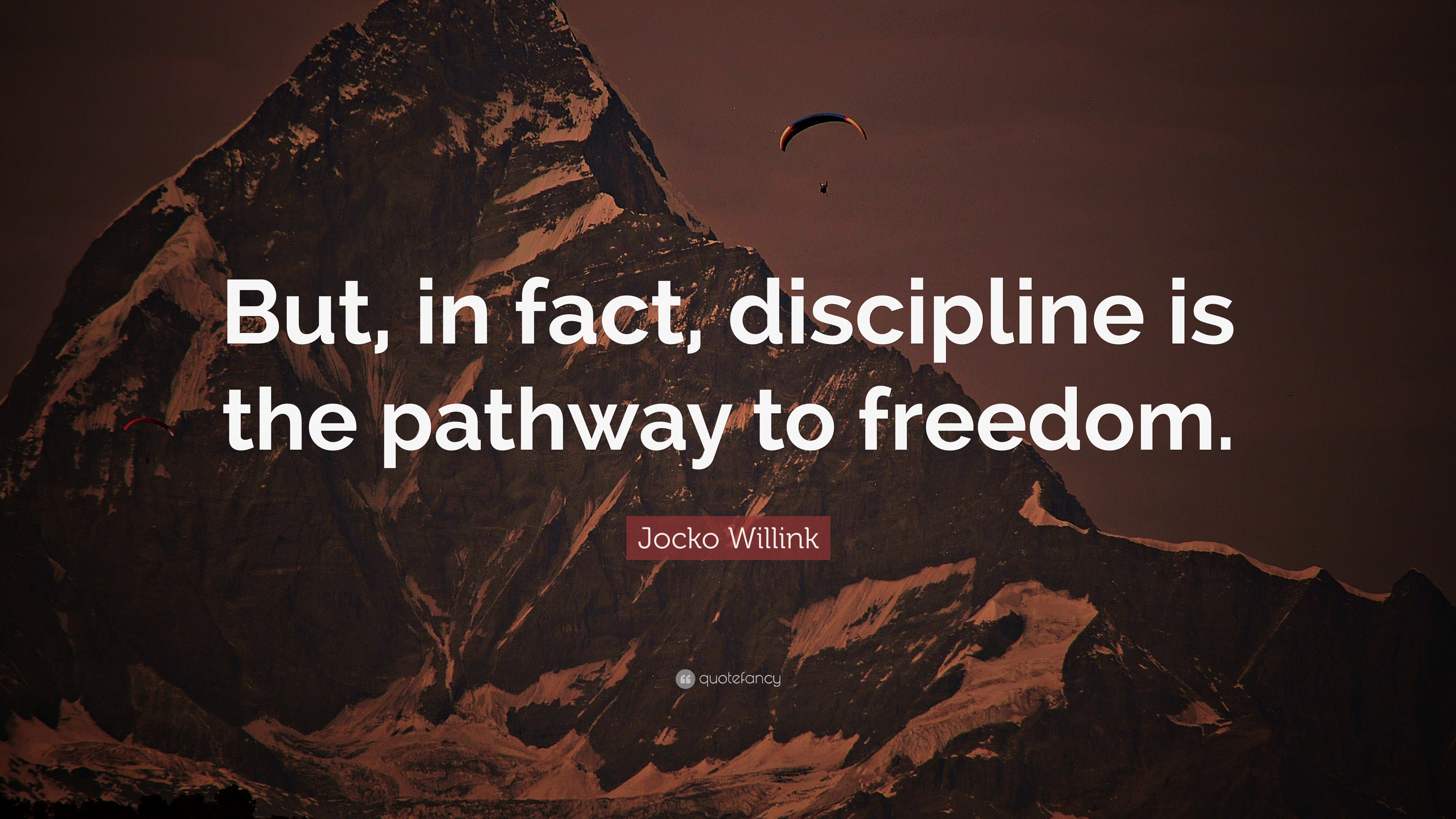 Jocko Willink Quote: “But, in fact, discipline is the pathway to freedom.”