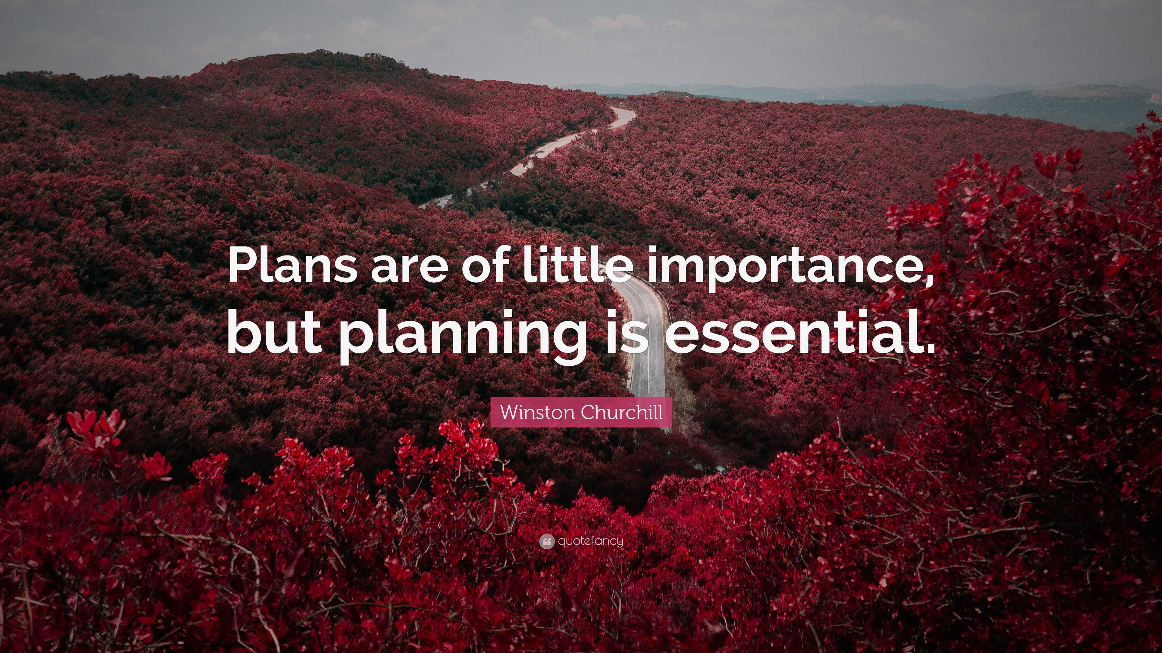 Winston Churchill Quote: “Plans are of little importance, but planning ...