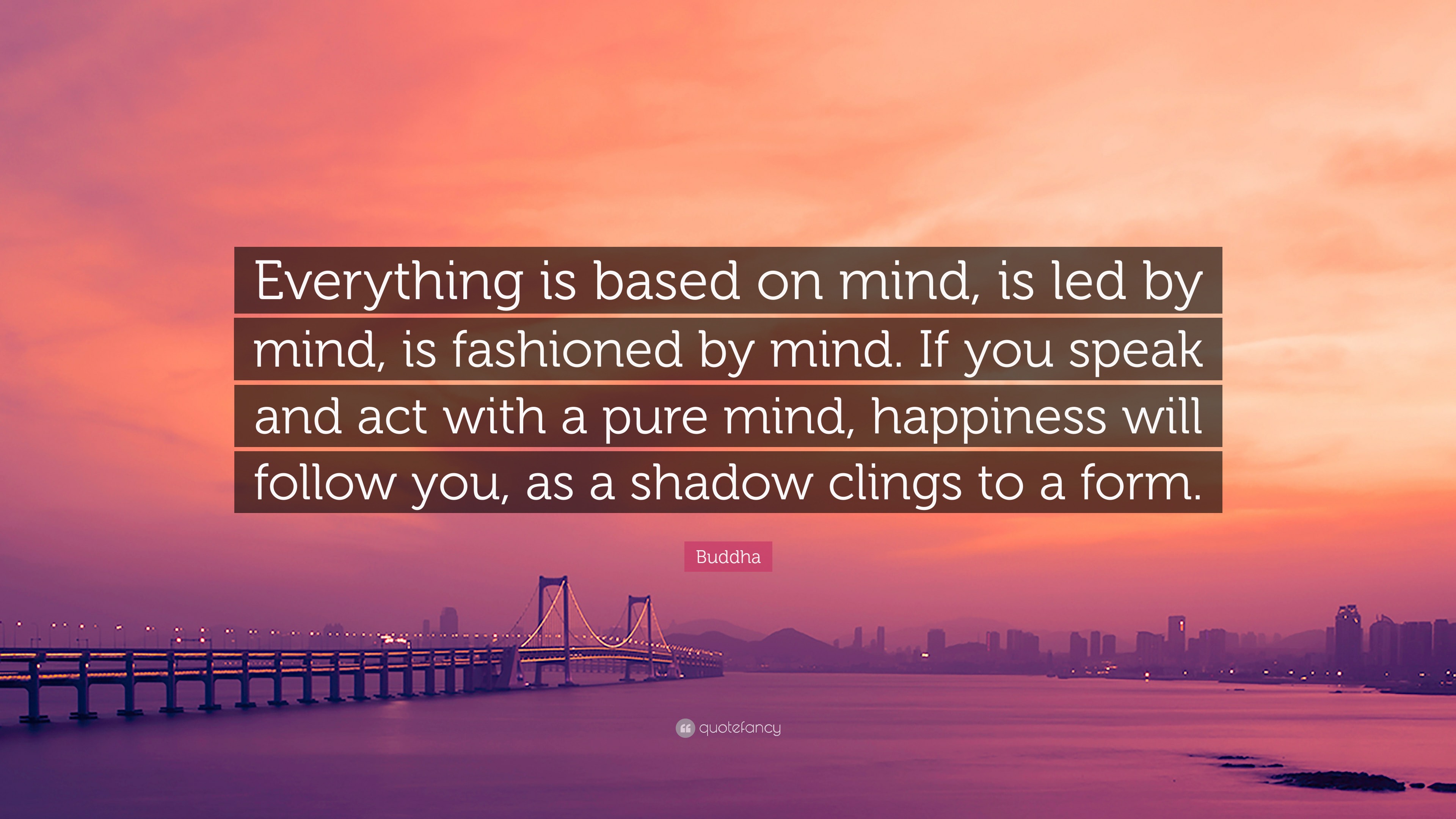 Buddha Quote: “Everything is based on mind, is led by mind, is ...