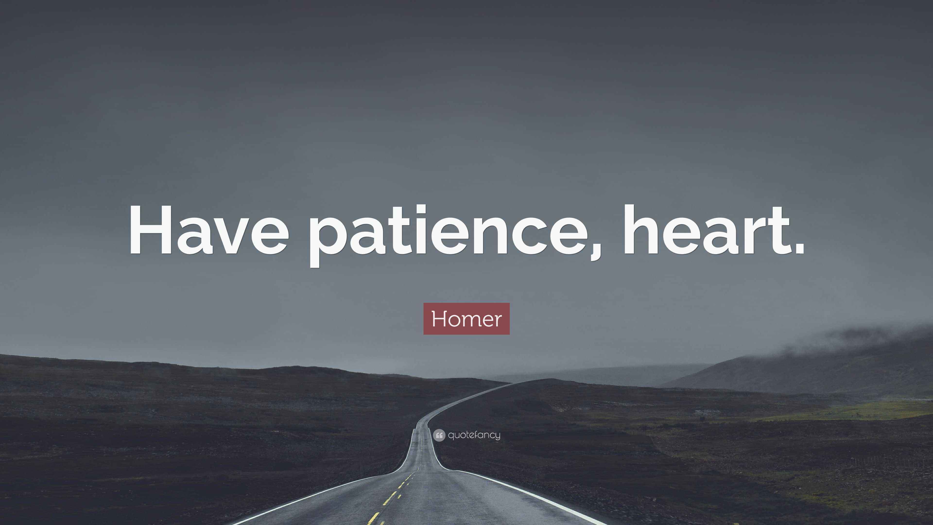 Homer Quote: “Have patience, heart.”