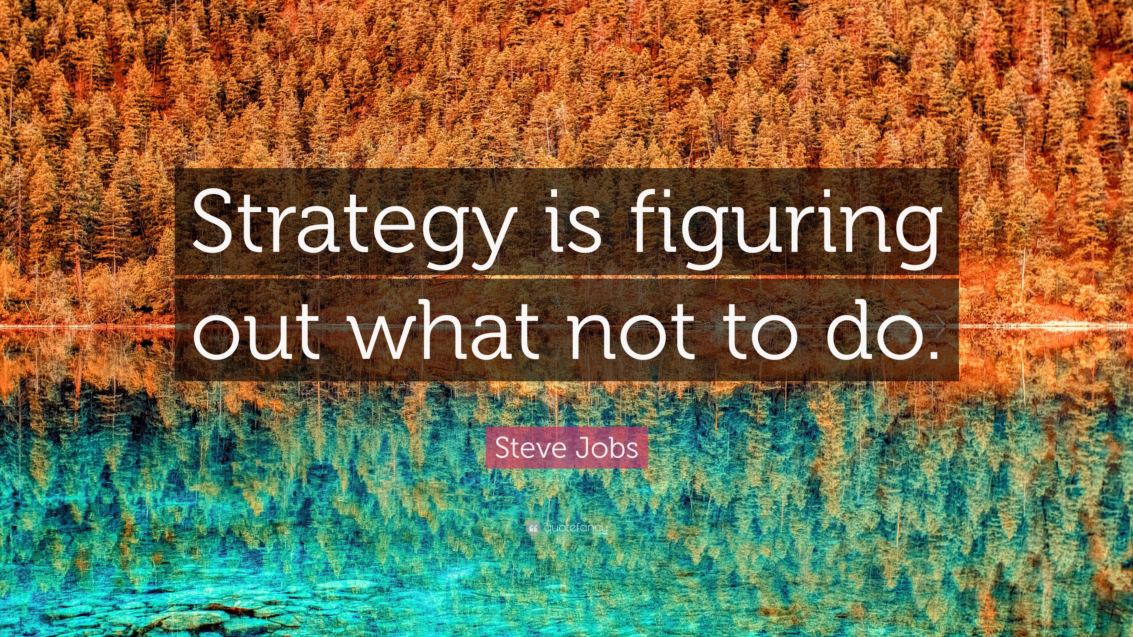 Steve Jobs Quote: “Strategy is figuring out what not to do.”