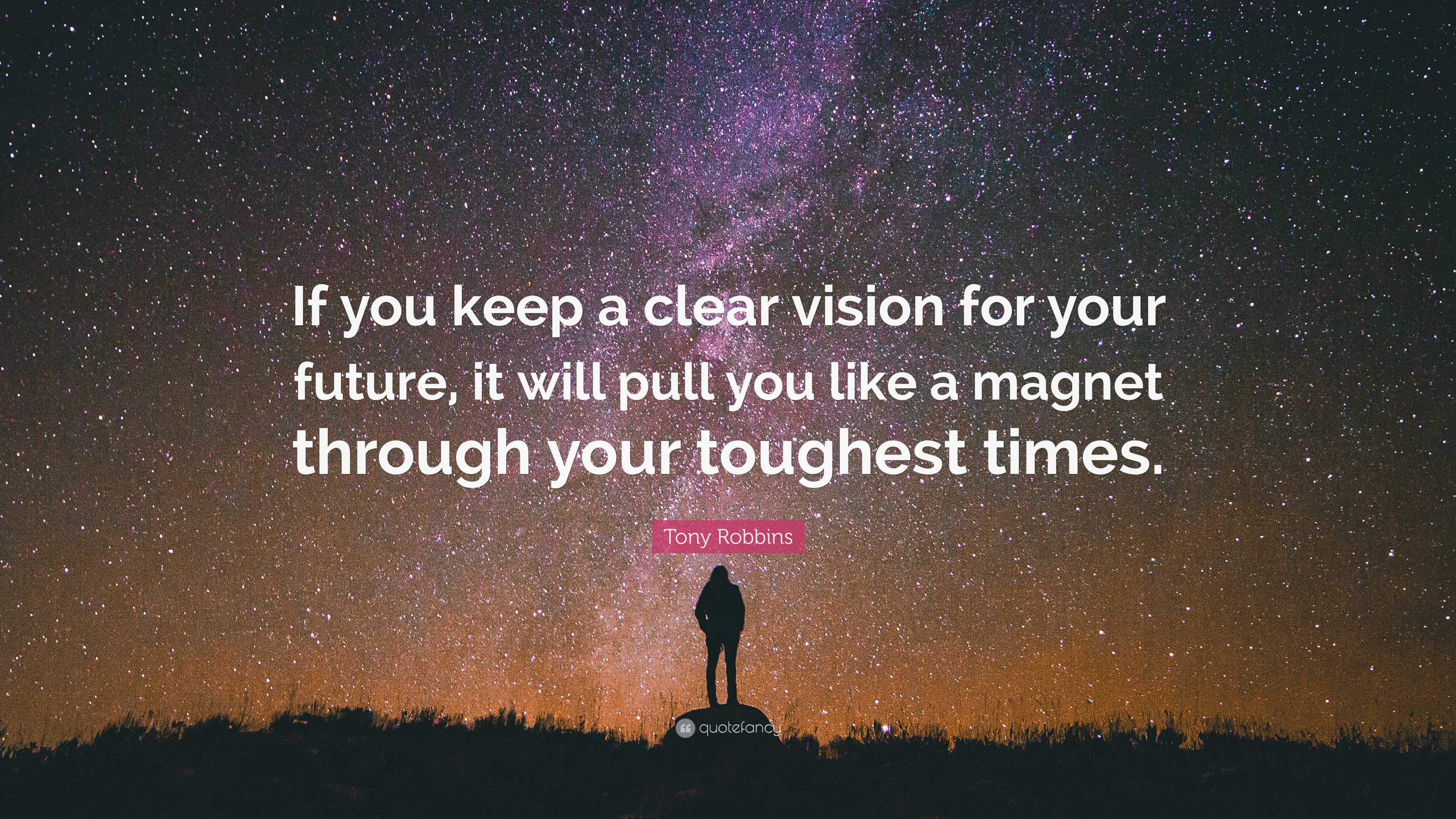 Tony Robbins Quote: “If you keep a clear vision for your future, it ...