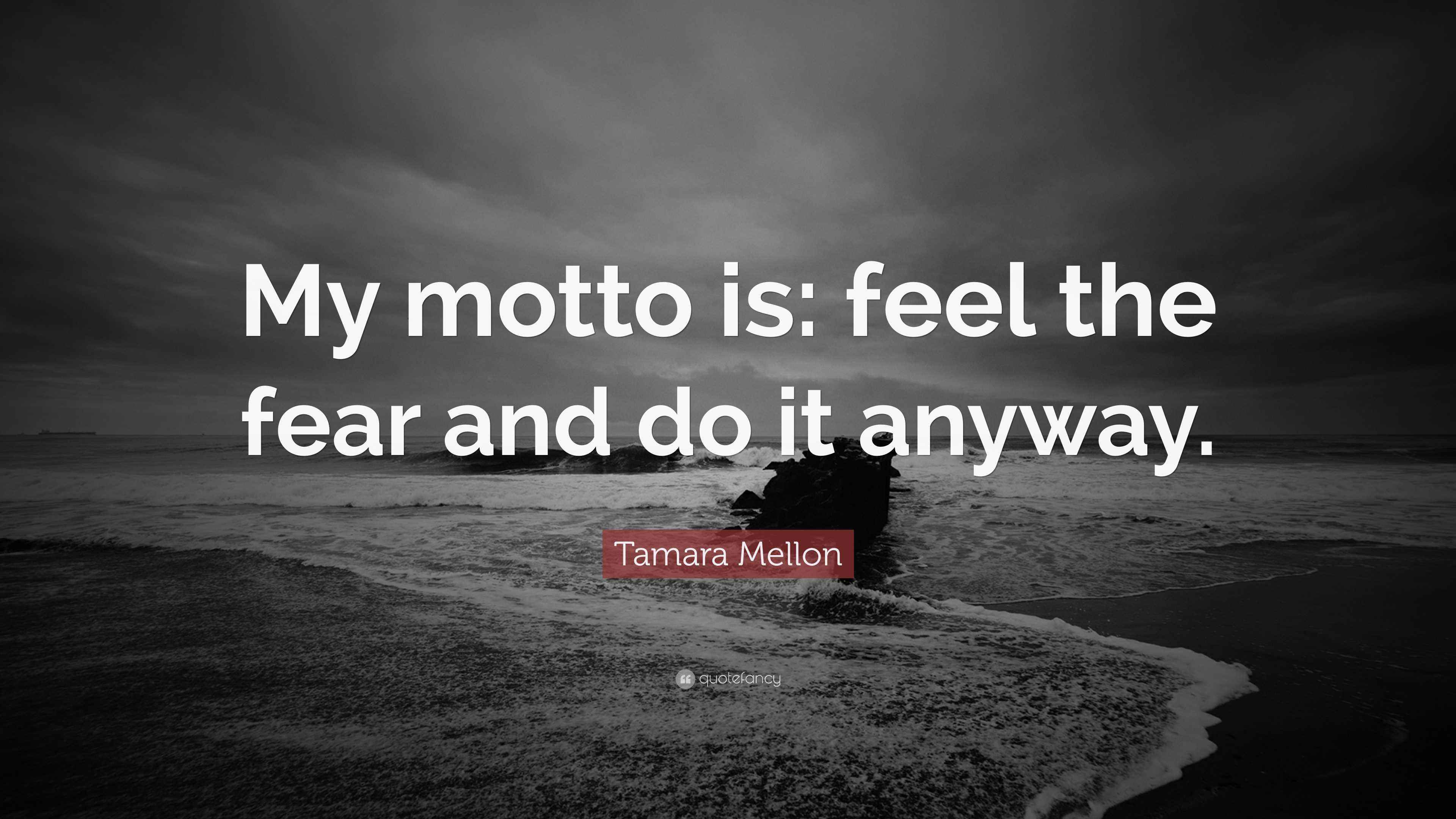 Tamara Mellon Quote: “My motto is: feel the fear and do it anyway.”