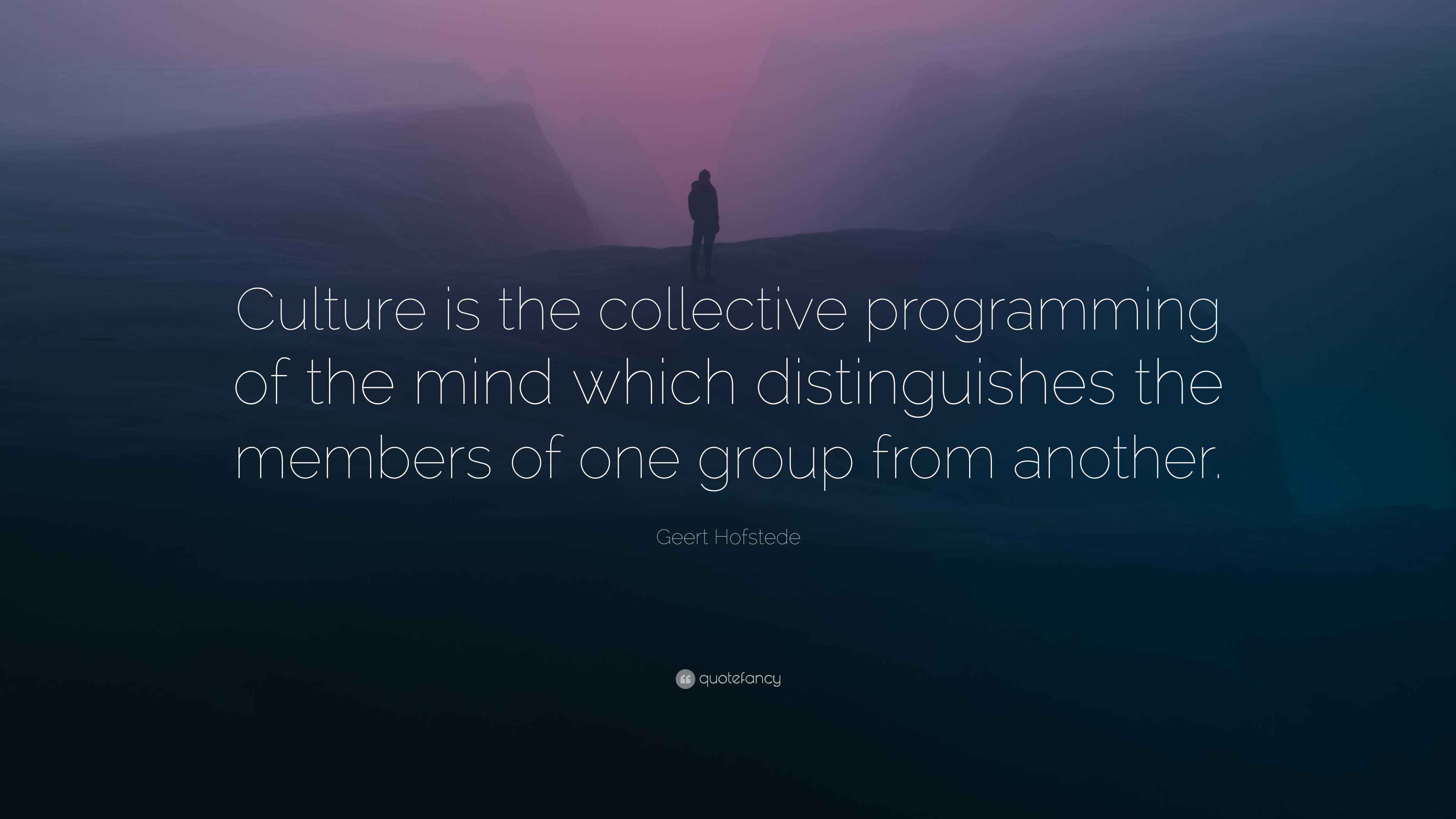 Geert Hofstede Quote: “Culture is the collective programming of the ...