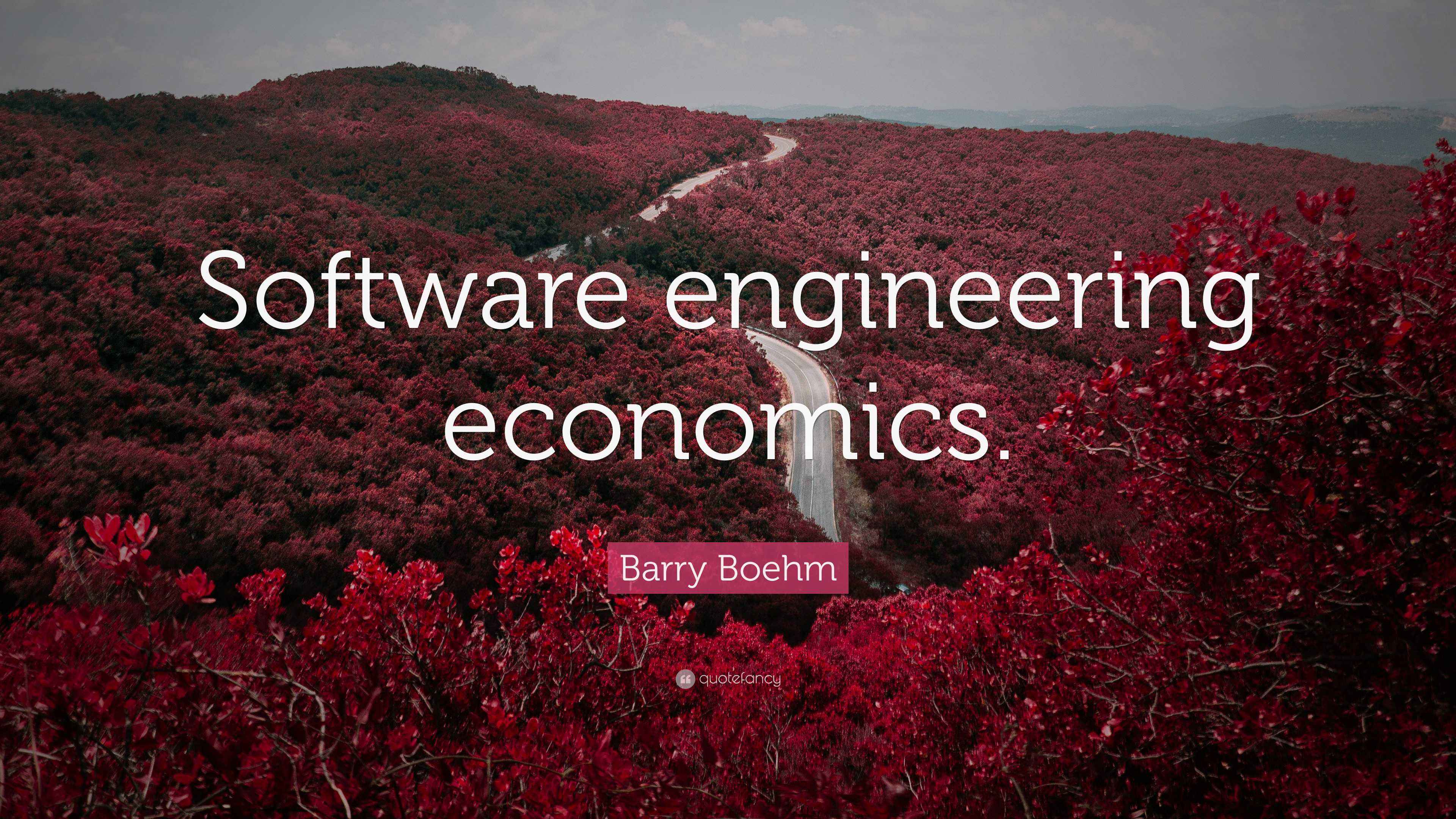 Barry Boehm Quote: “Software engineering economics.”