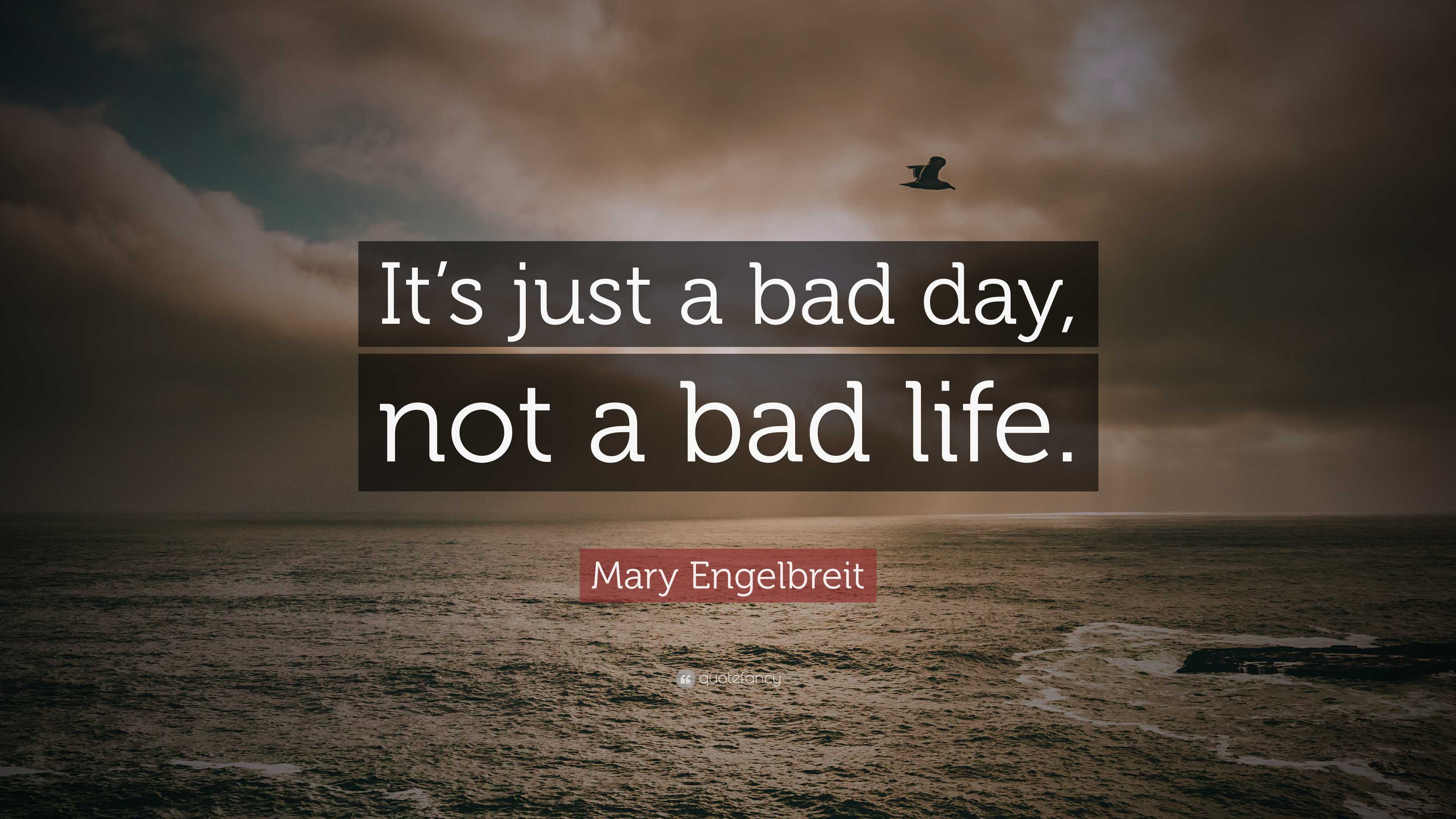 Mary Engelbreit Quote: “It’s just a bad day, not a bad life.”