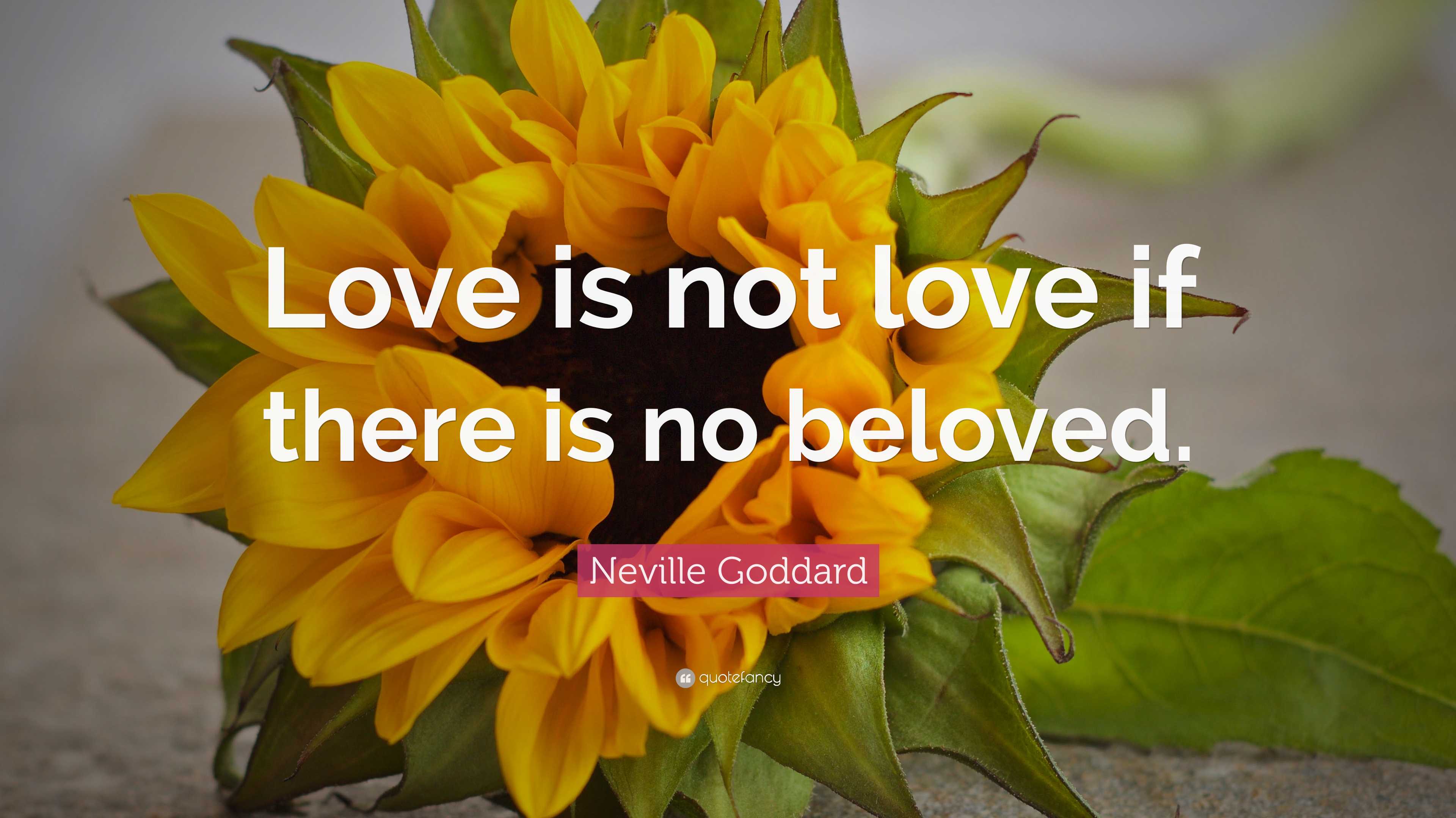 Neville Goddard Quote: “Love is not love if there is no beloved.”