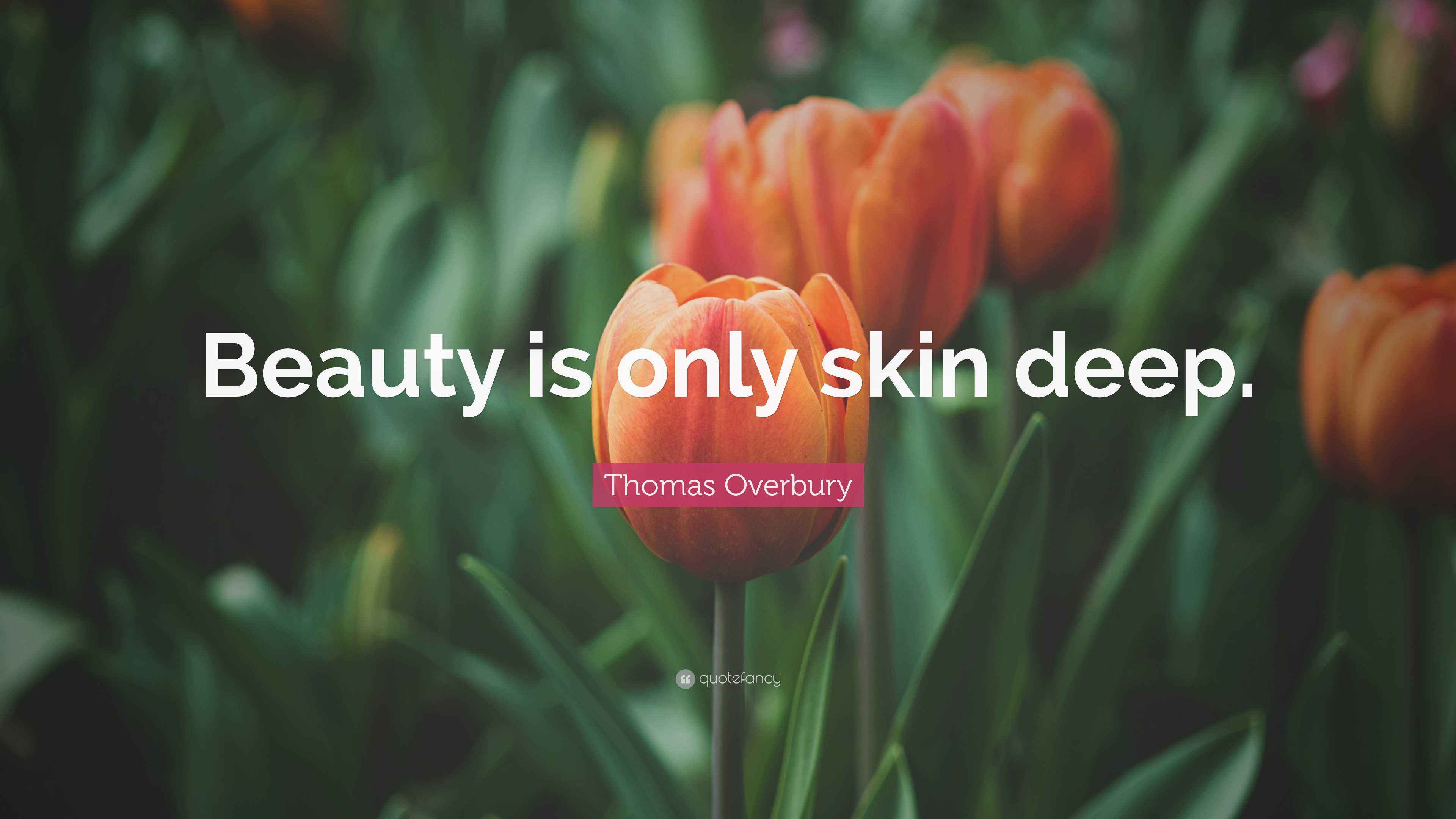 Thomas Overbury Quote: “Beauty is only skin deep.”