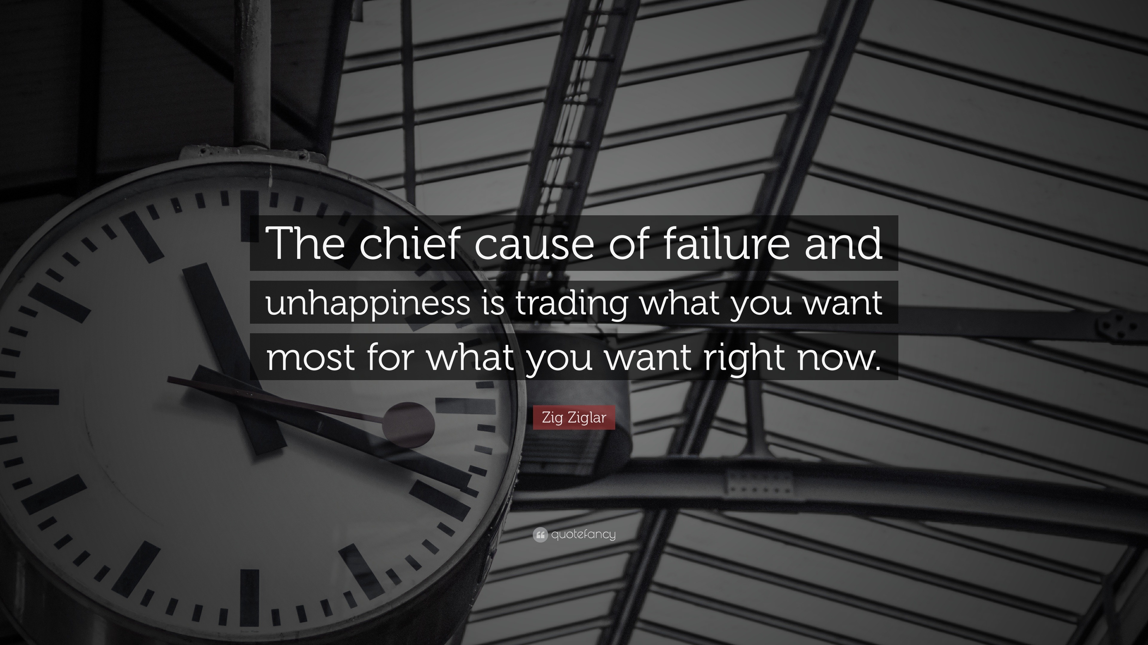 Zig Ziglar Quote: “The chief cause of failure and unhappiness is ...