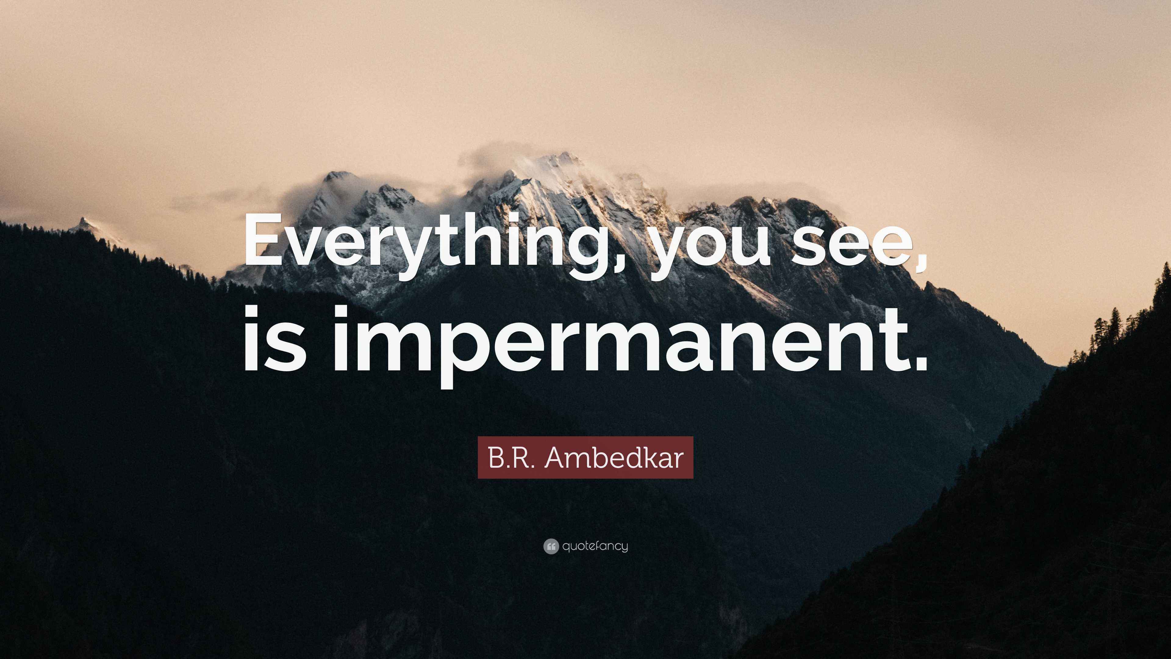 B.R. Ambedkar Quote: “Everything, you see, is impermanent.”