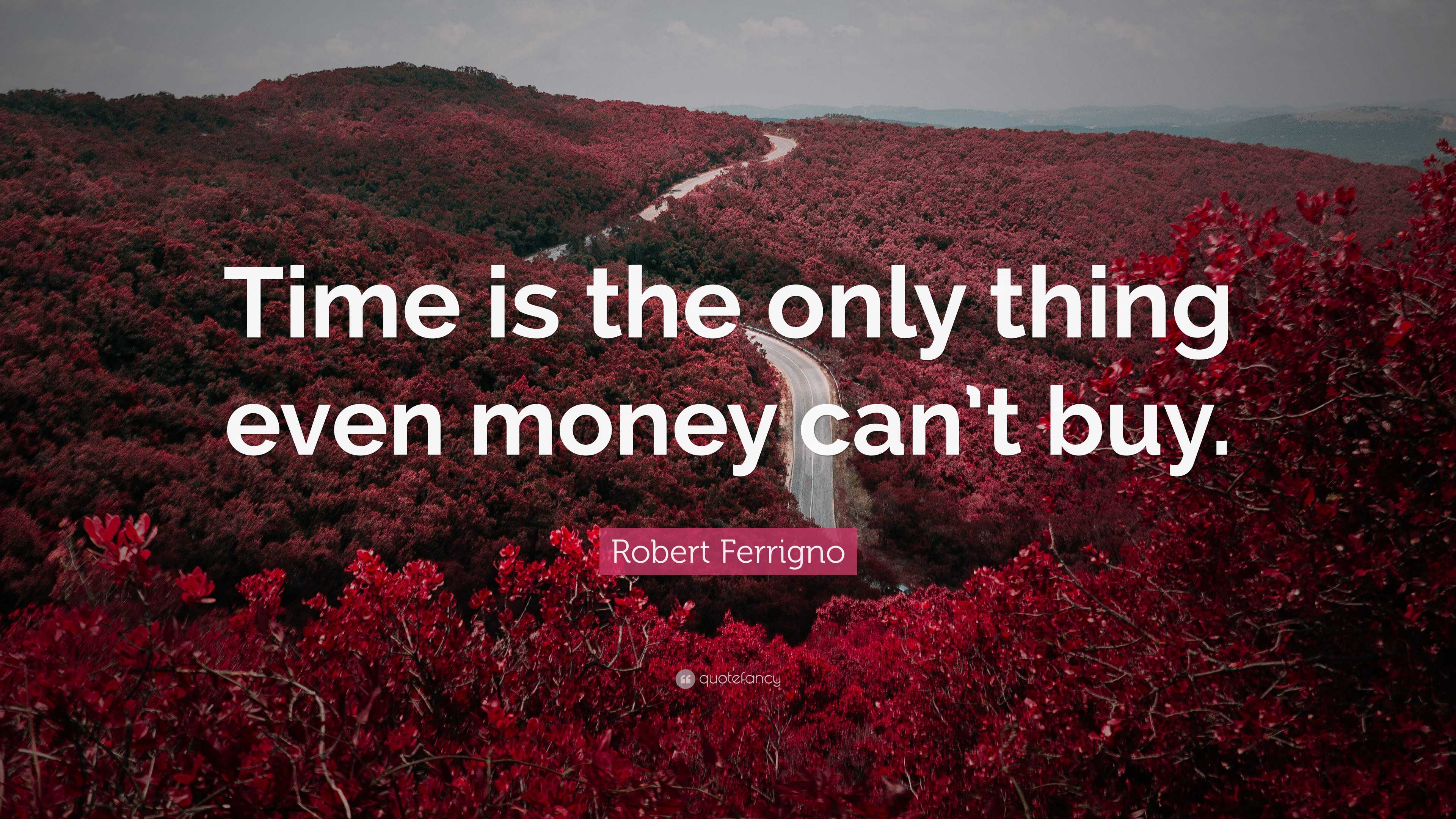 Robert Ferrigno Quote: “Time is the only thing even money can’t buy.”