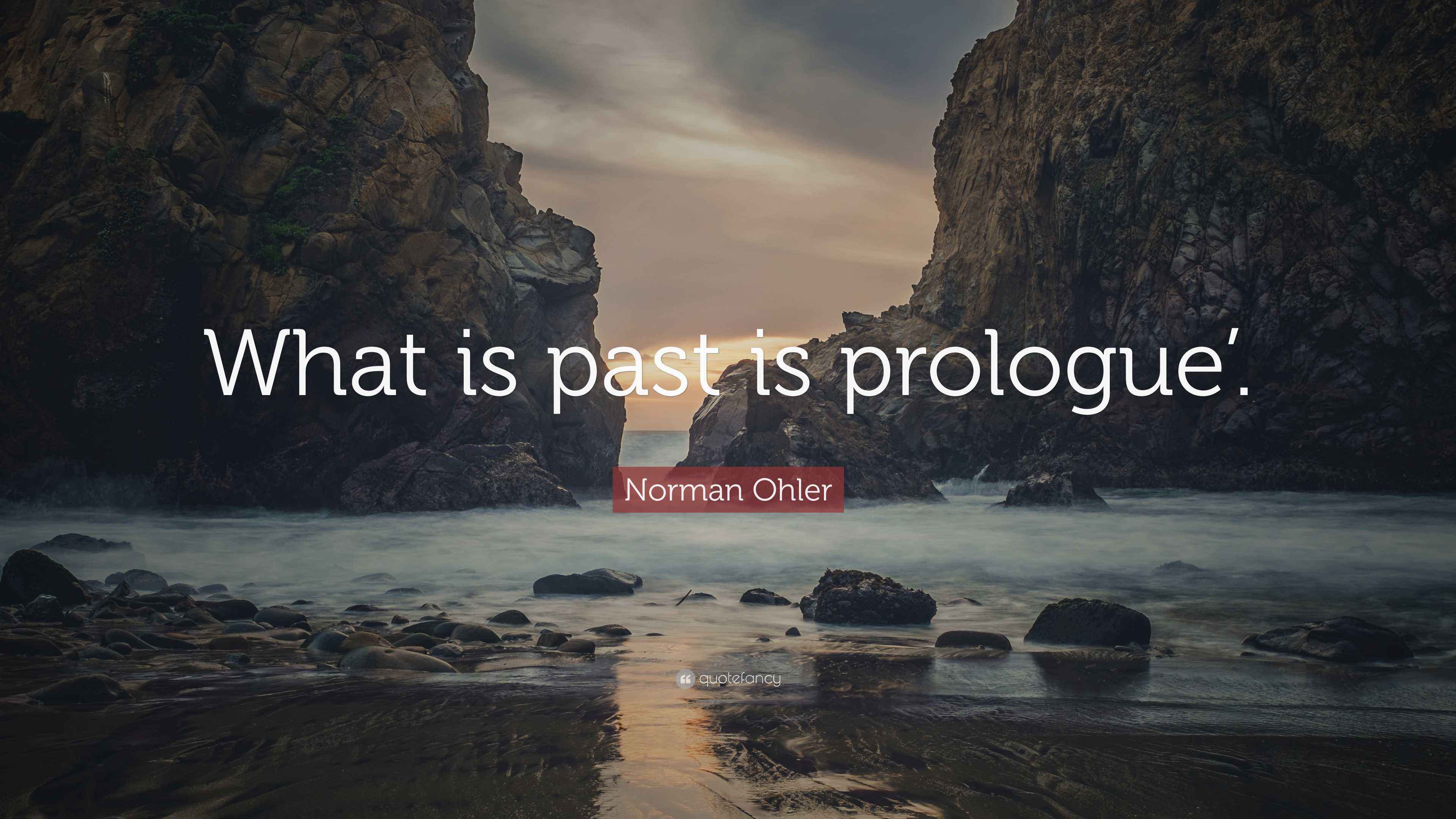 Norman Ohler Quote: “What is past is prologue’.”