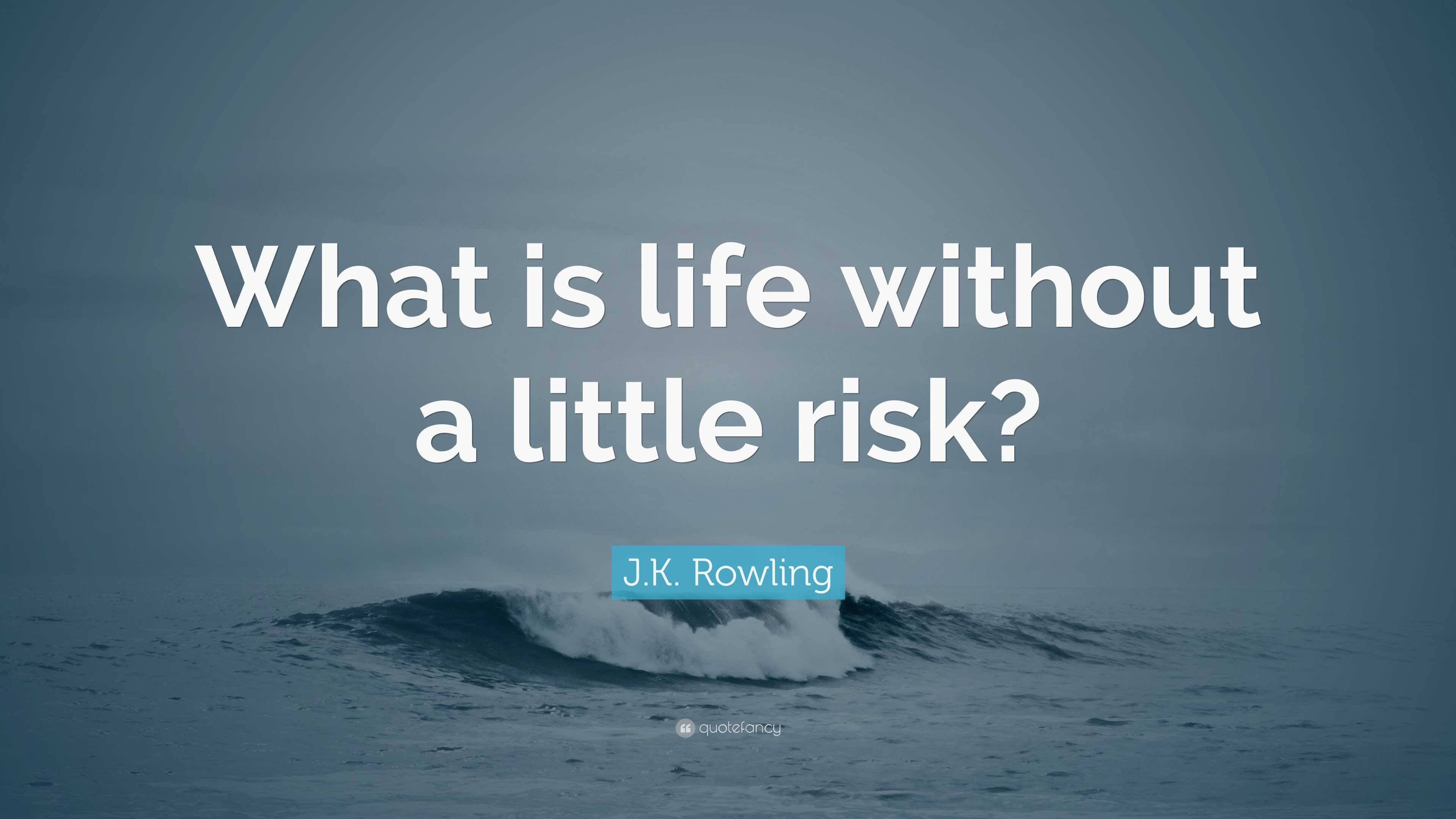 J.K. Rowling Quote: “What is life without a little risk?”