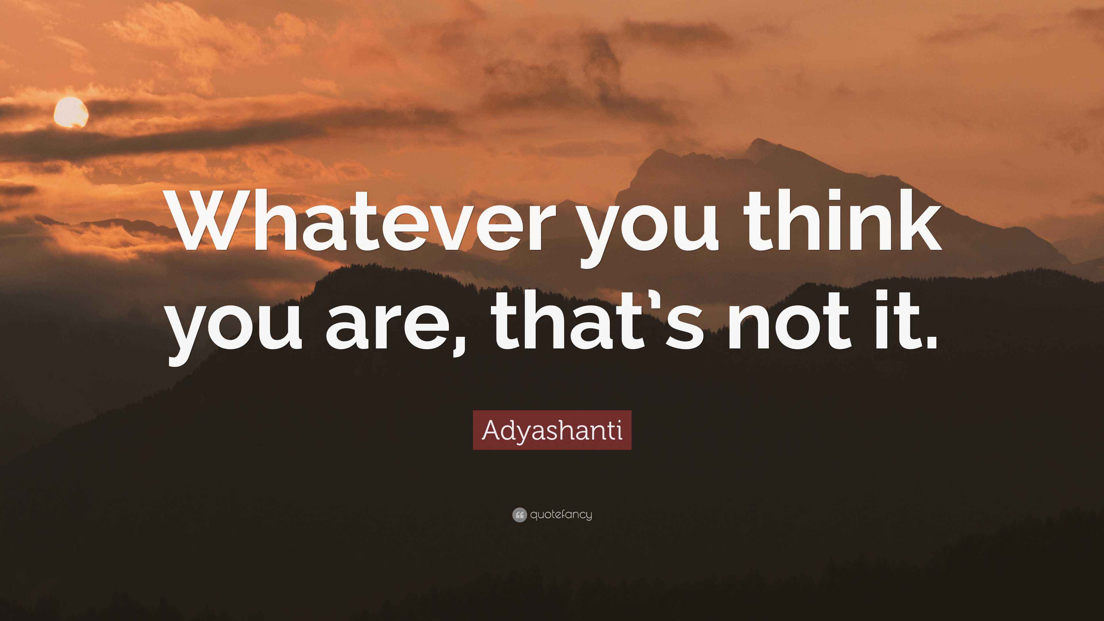 Adyashanti Quote: “Whatever you think you are, that’s not it.”