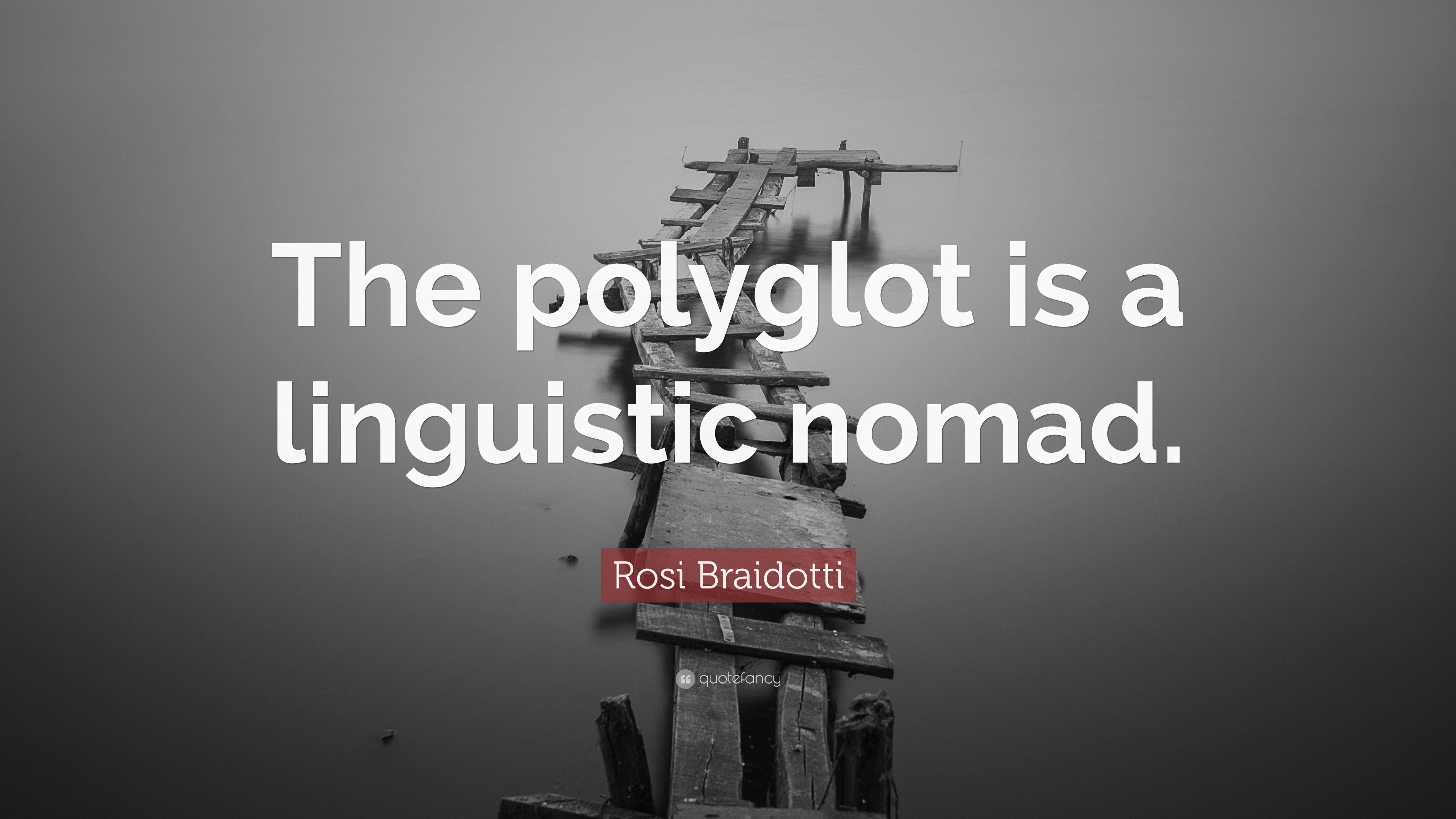 Rosi Braidotti Quote: “The polyglot is a linguistic nomad.”