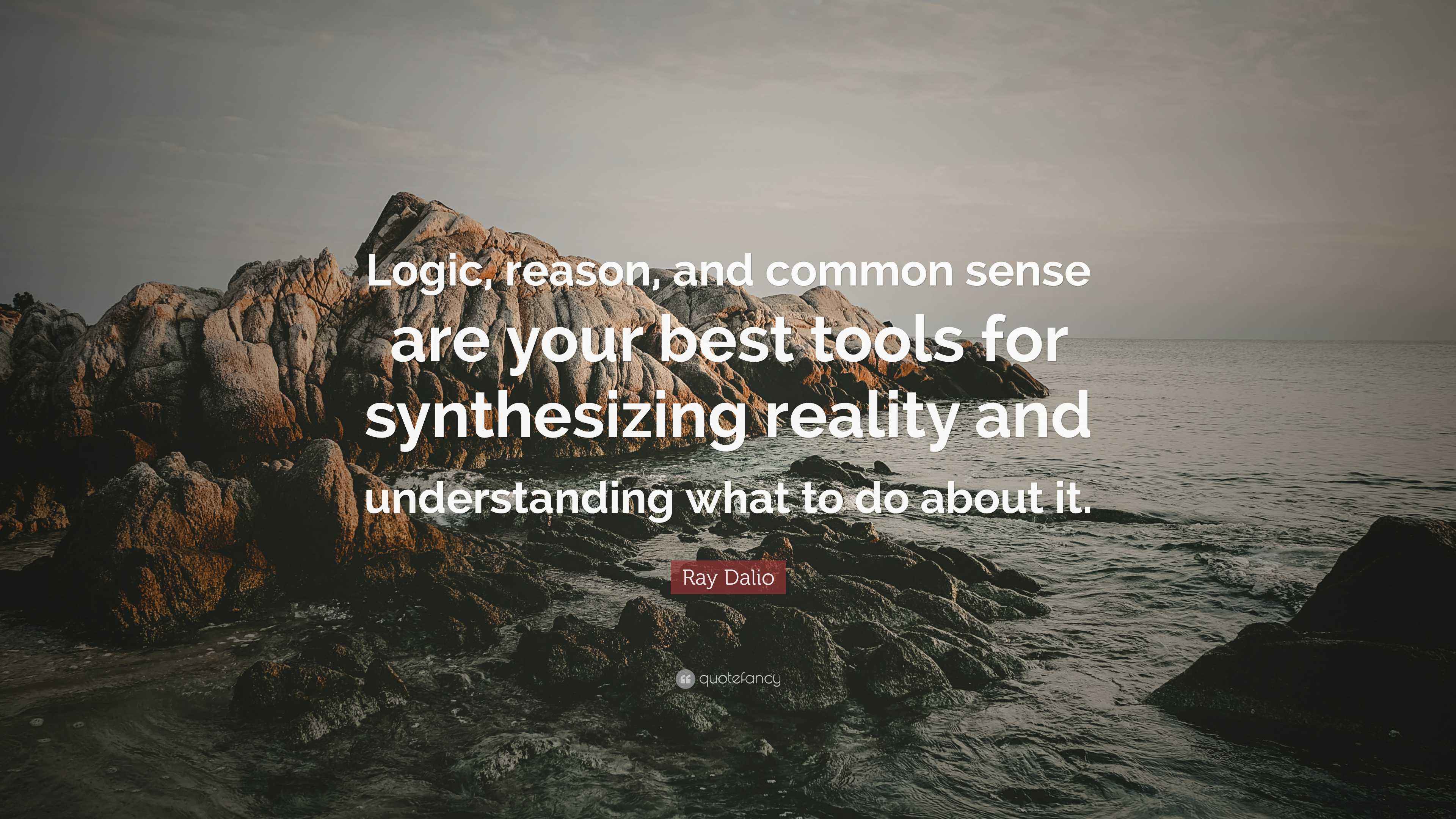 Ray Dalio Quote: “Logic, reason, and common sense are your best tools ...