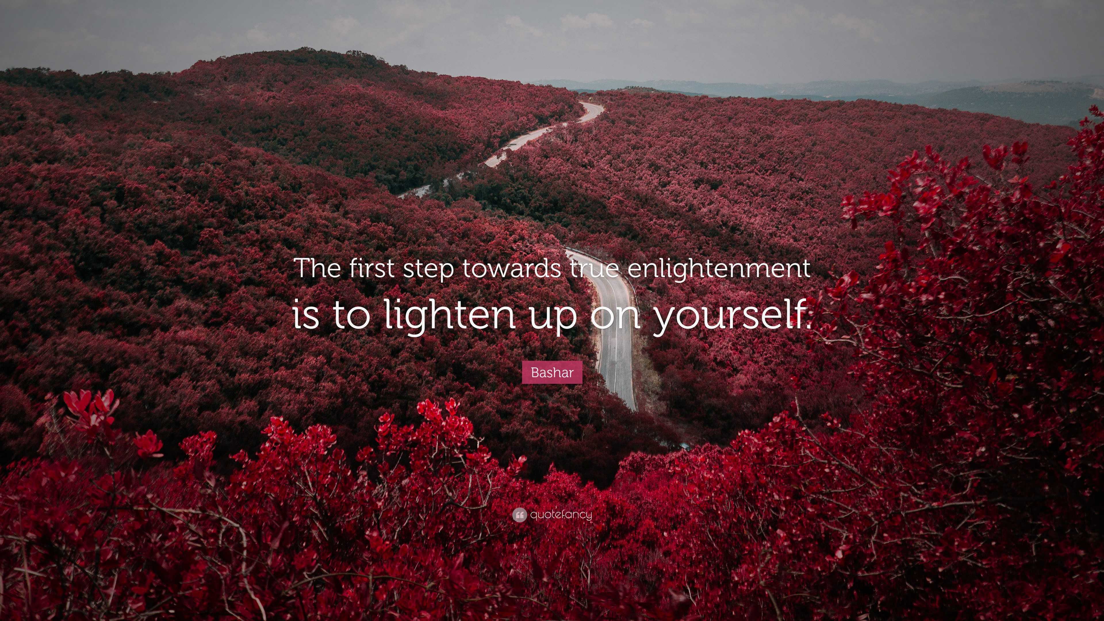 Bashar Quote: “The first step towards true enlightenment is to lighten ...