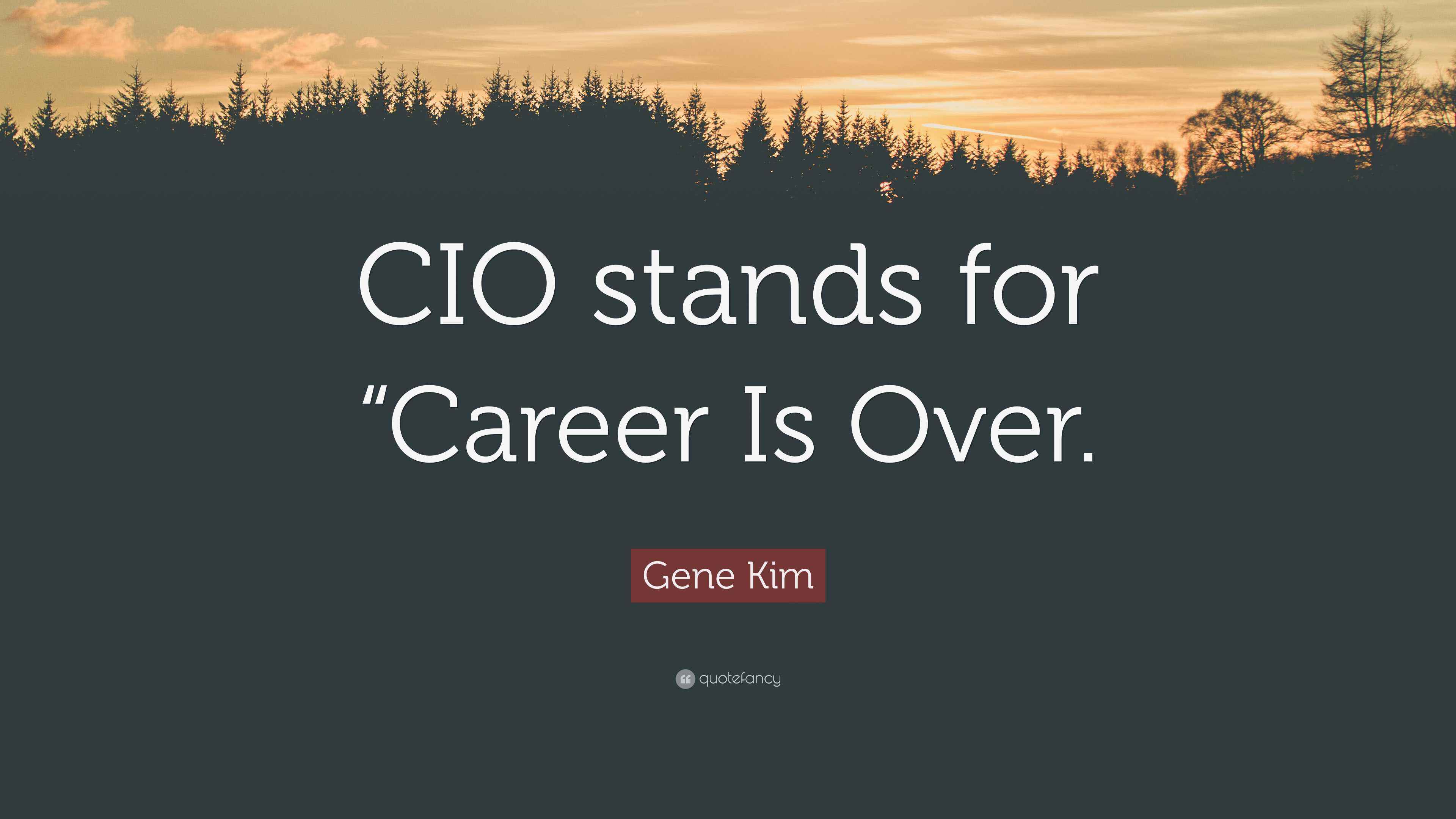 Gene Kim Quote: “CIO stands for “Career Is Over.”