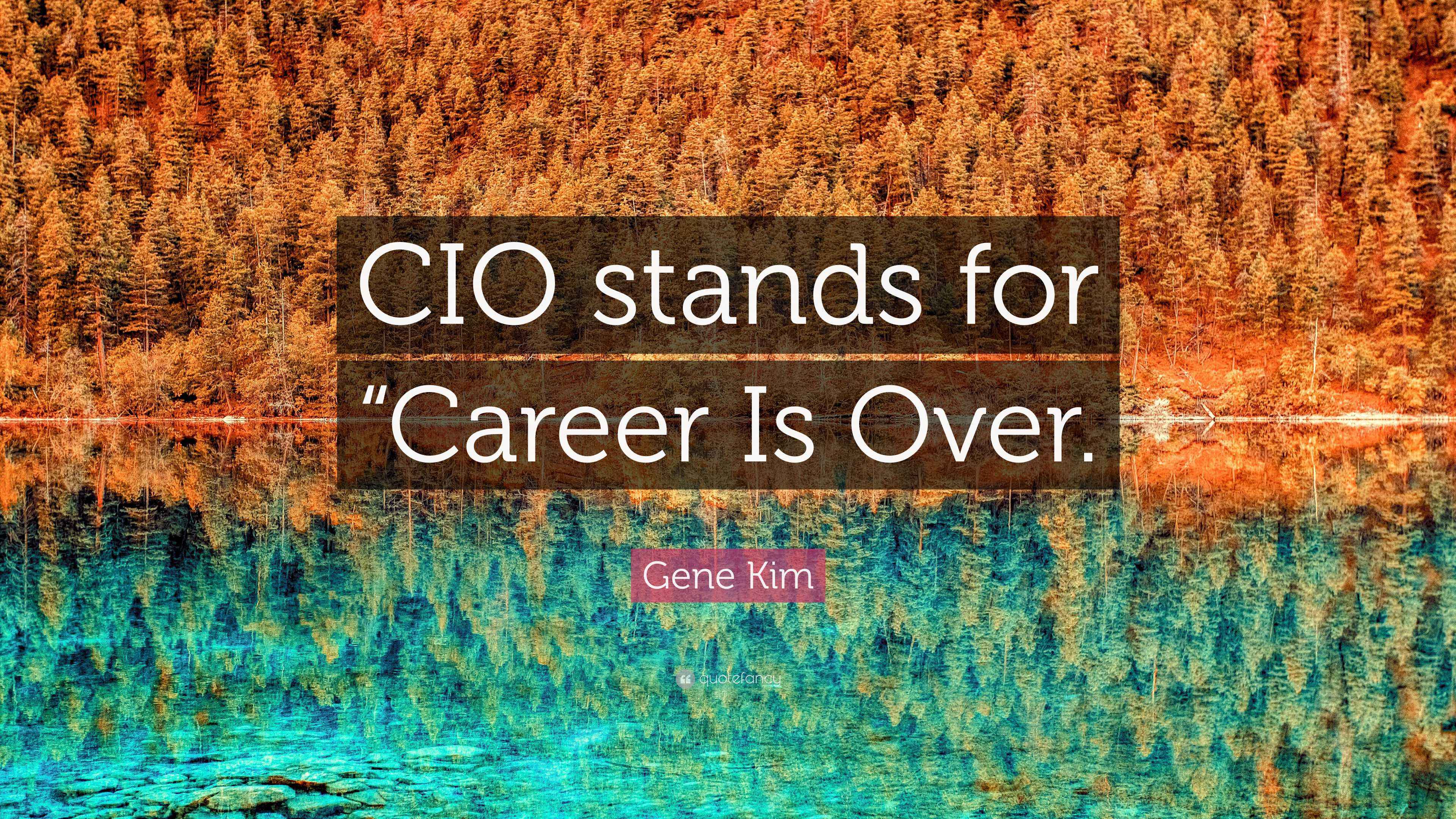 Gene Kim Quote: “CIO stands for “Career Is Over.”