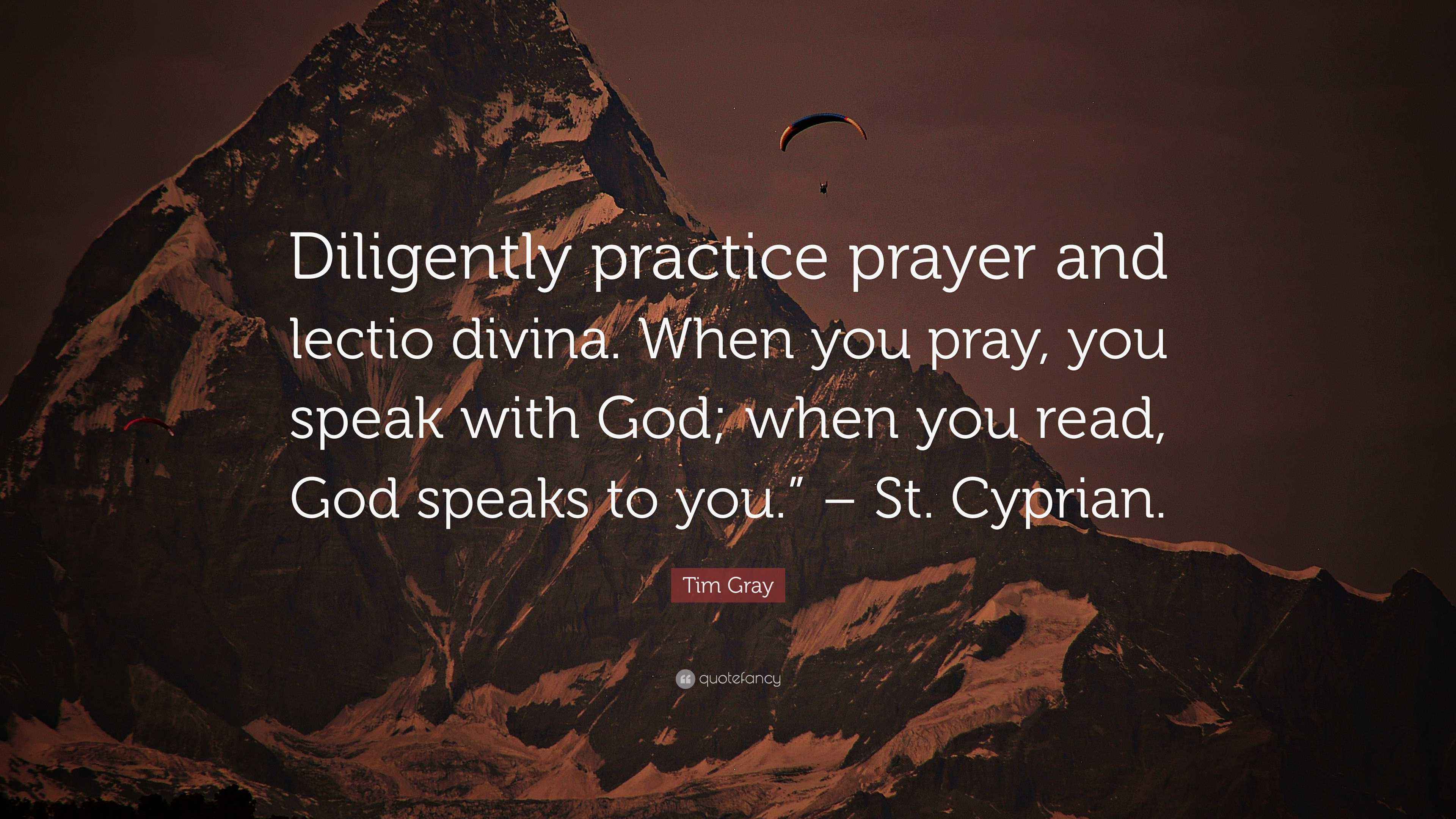 Tim Gray Quote: “Diligently practice prayer and lectio divina. When you ...