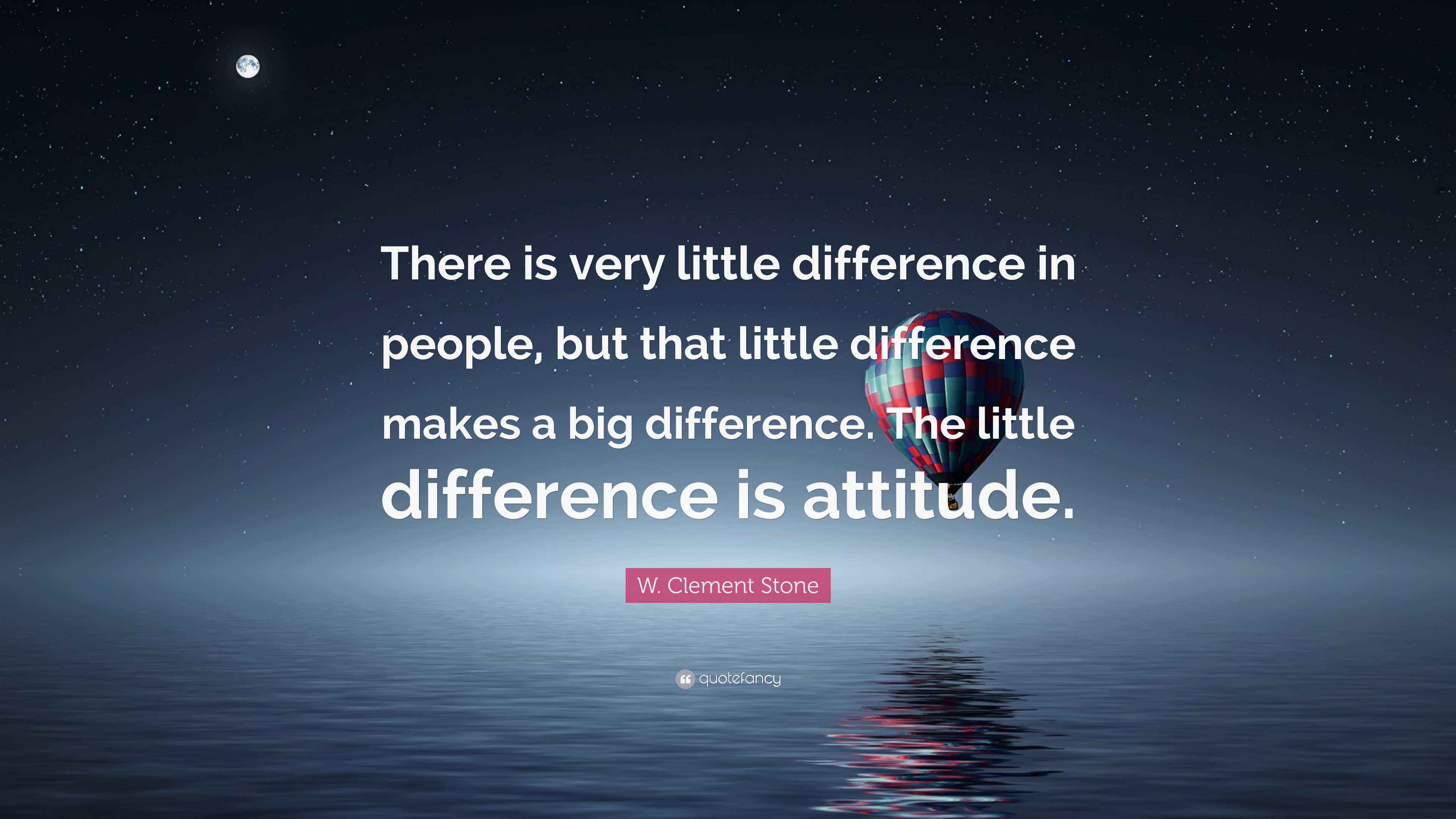 W. Clement Stone Quote: “There is very little difference in people, but ...