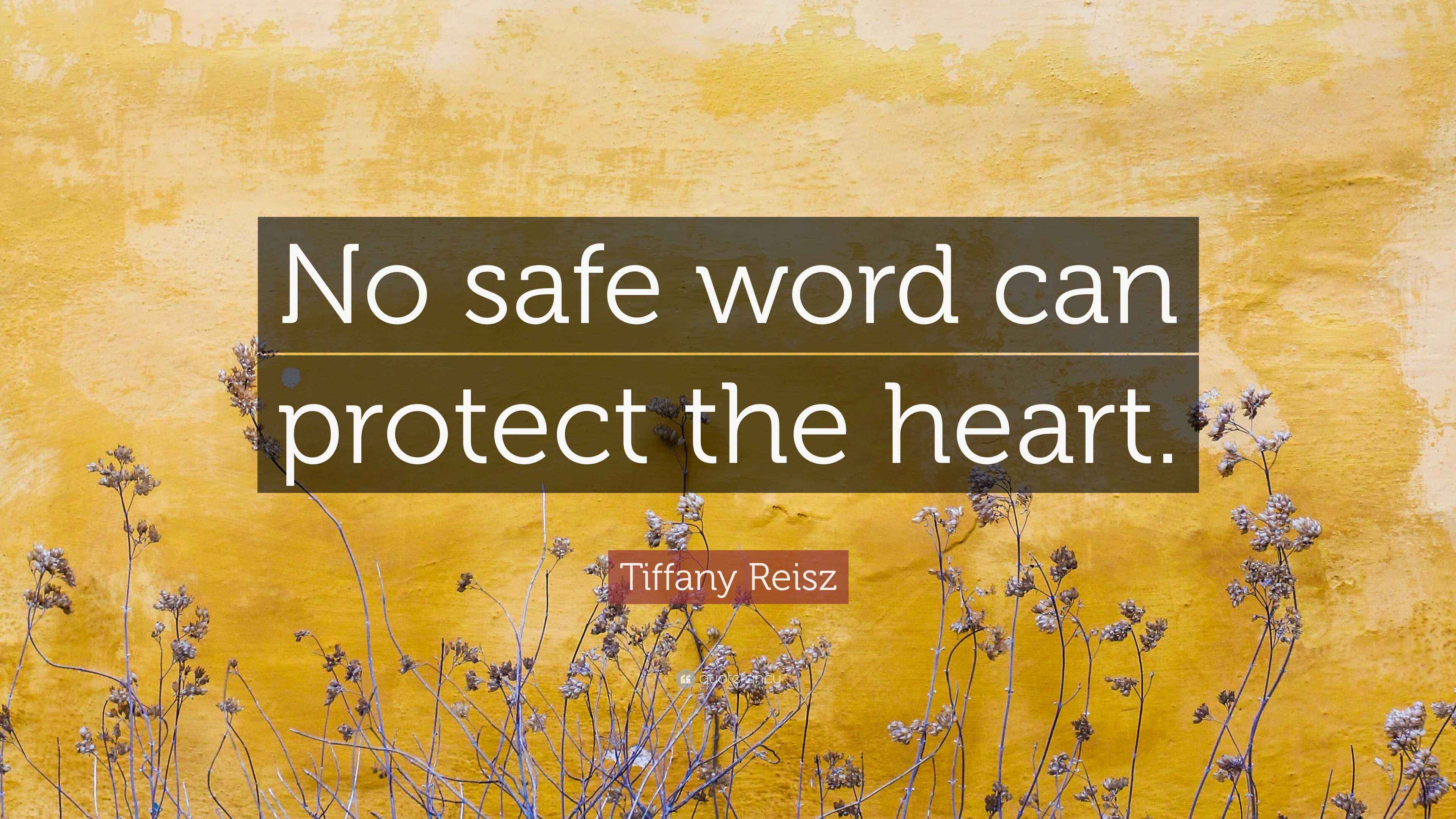 Tiffany Reisz Quote: “No safe word can protect the heart.”
