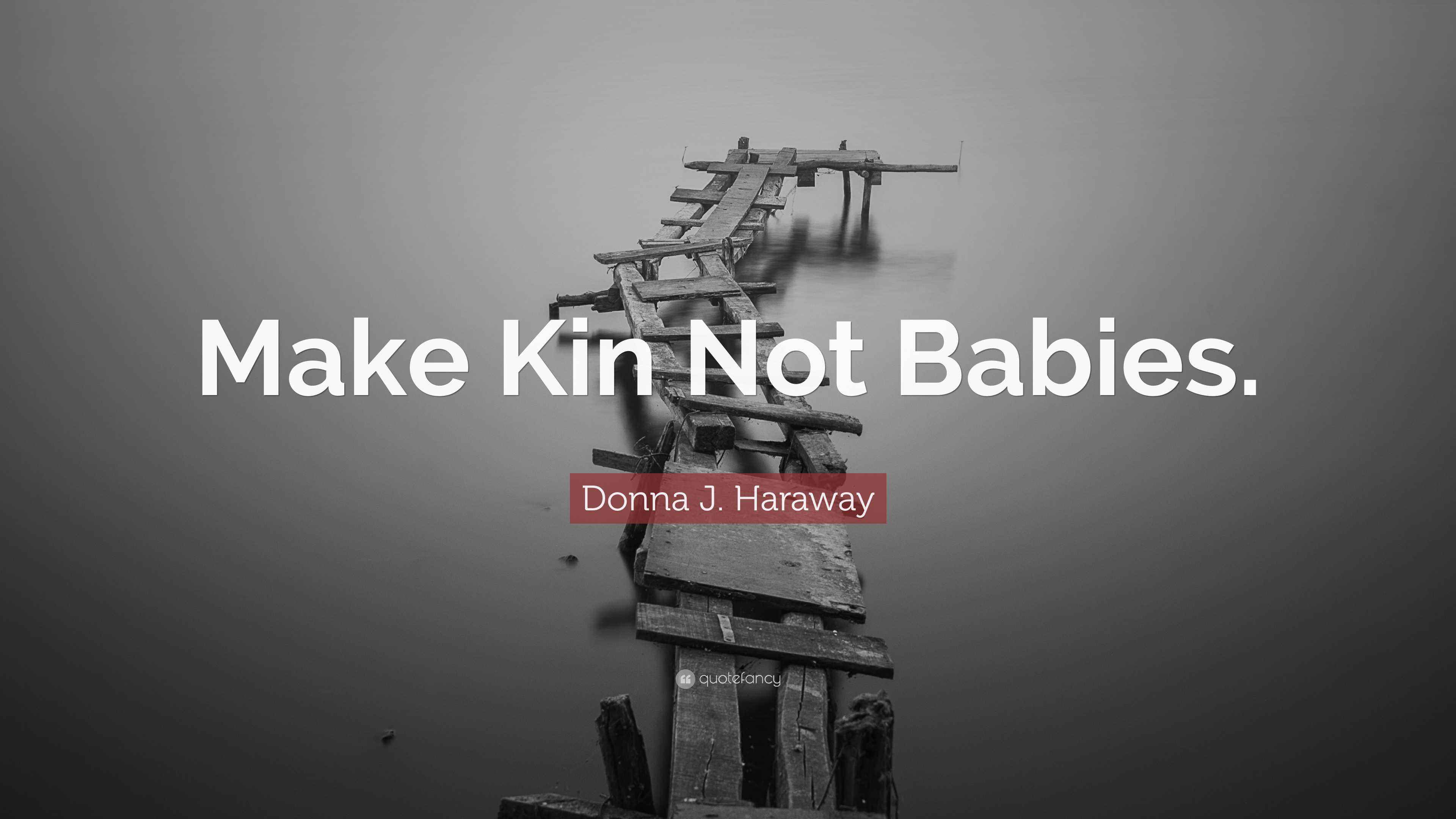 Donna J. Haraway Quote: “Make Kin Not Babies.”