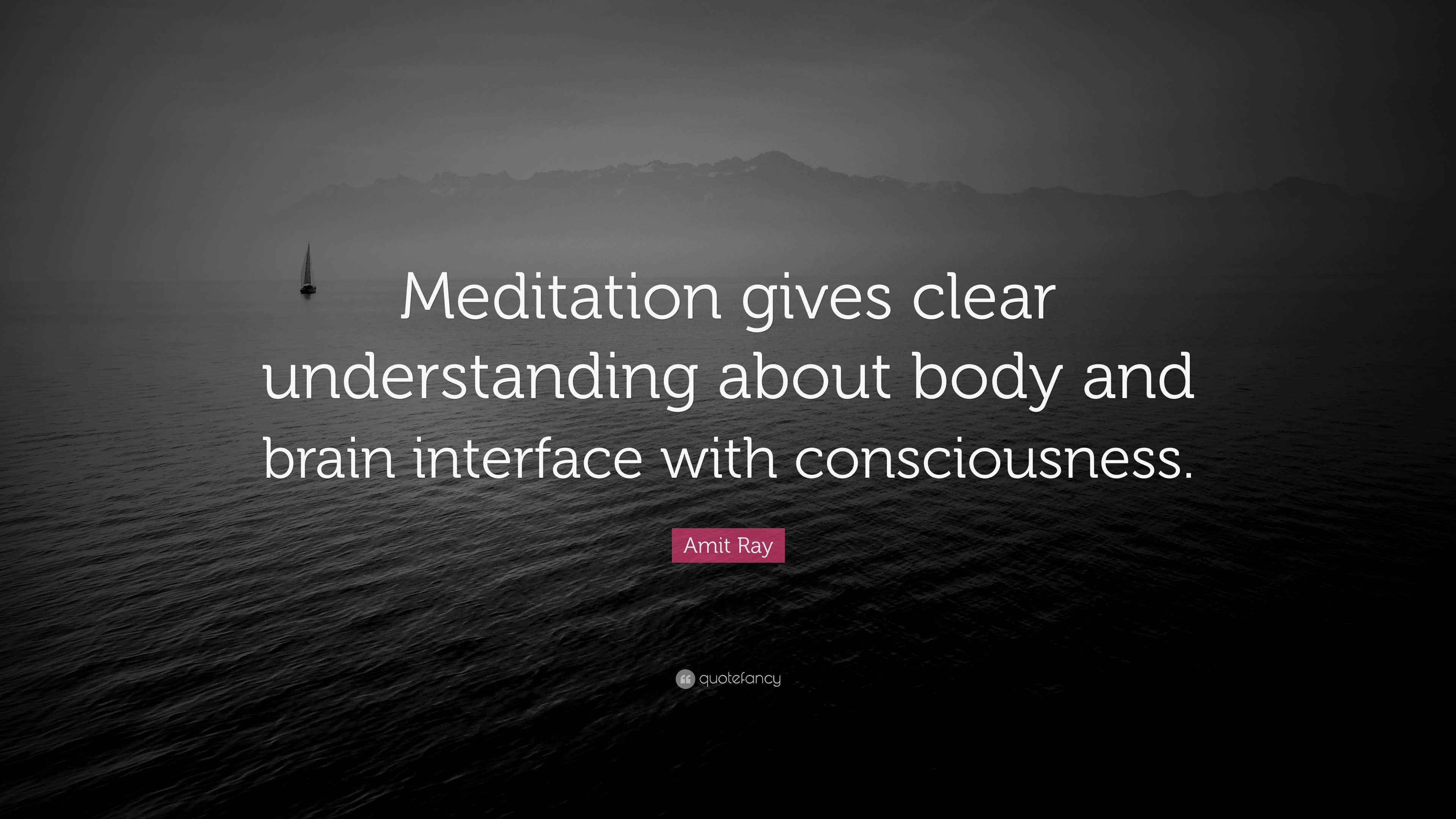 Amit Ray Quote: “Meditation gives clear understanding about body and ...