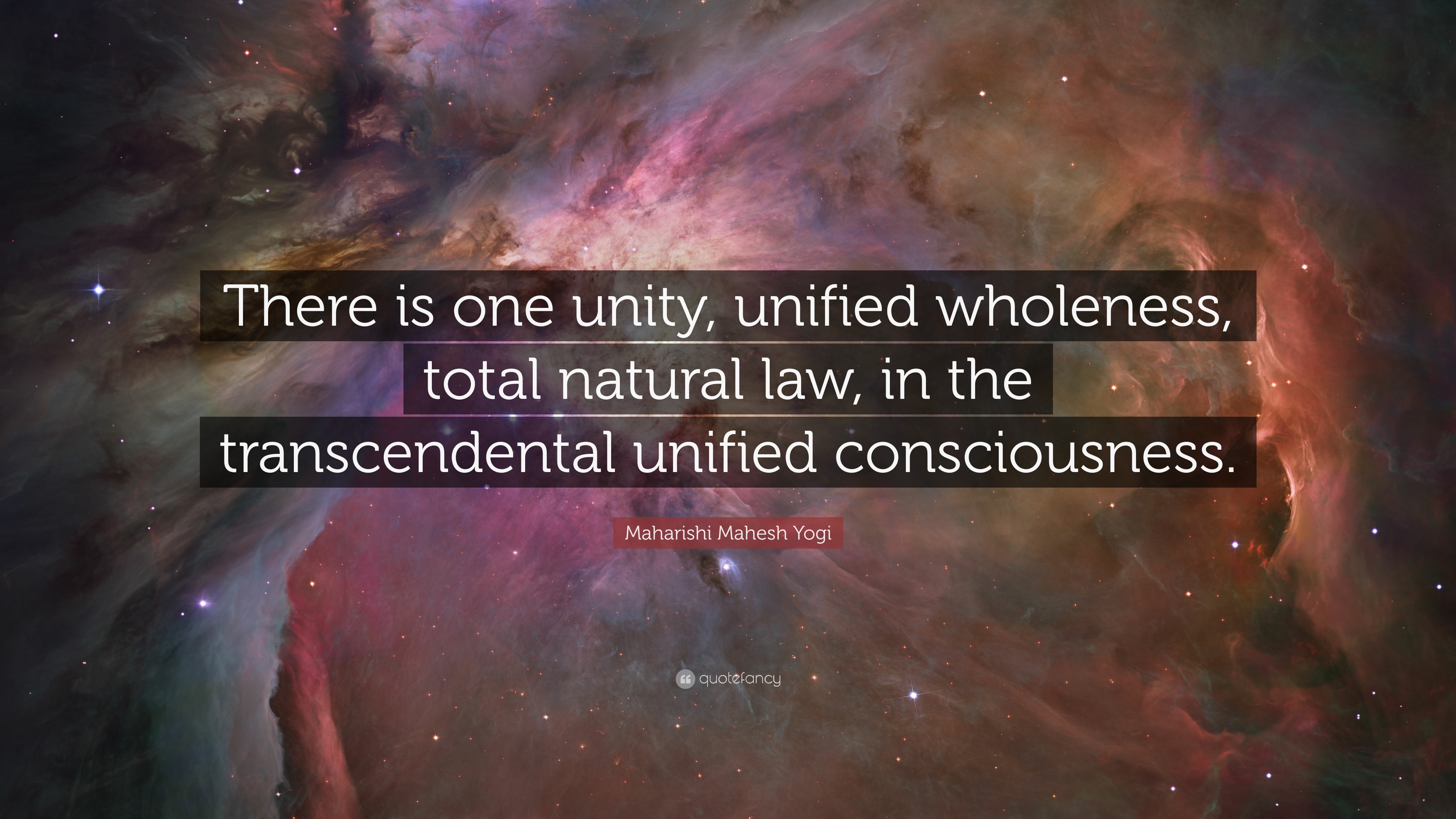 Maharishi Mahesh Yogi Quote: “There is one unity, unified wholeness ...