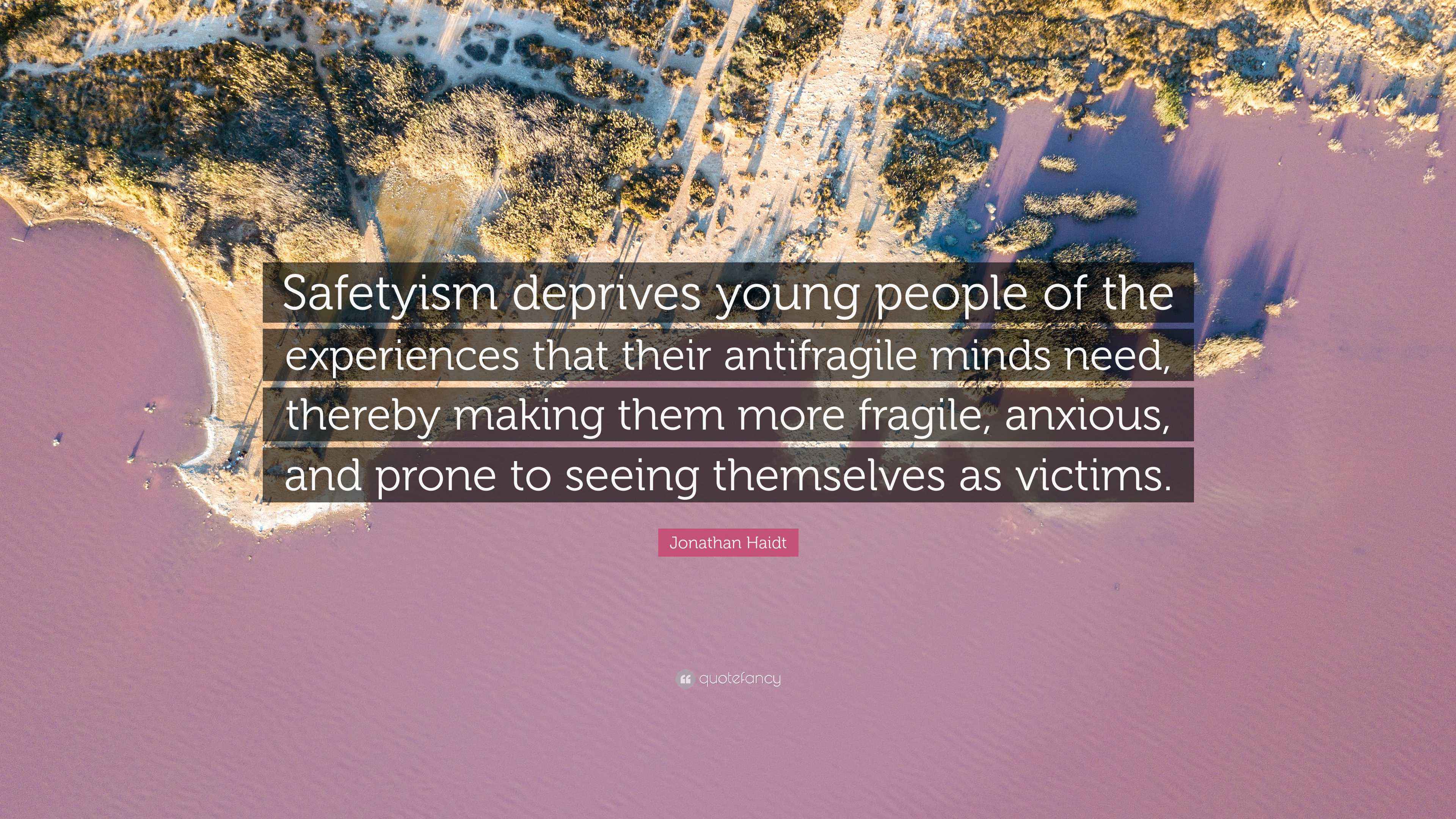 Jonathan Haidt Quote: “Safetyism deprives young people of the ...